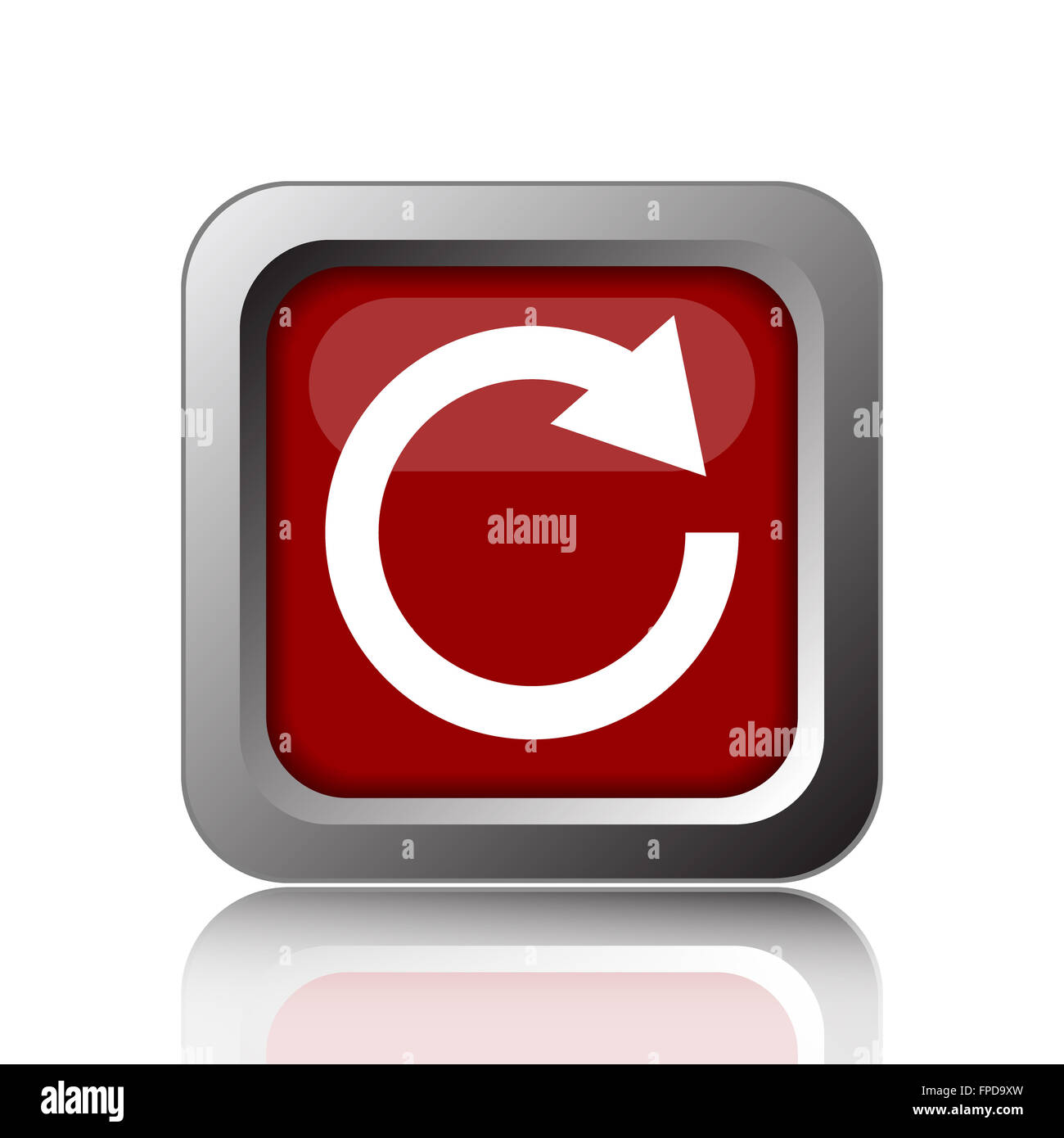 Reload one arrow icon. Internet button on white background Stock Photo ...