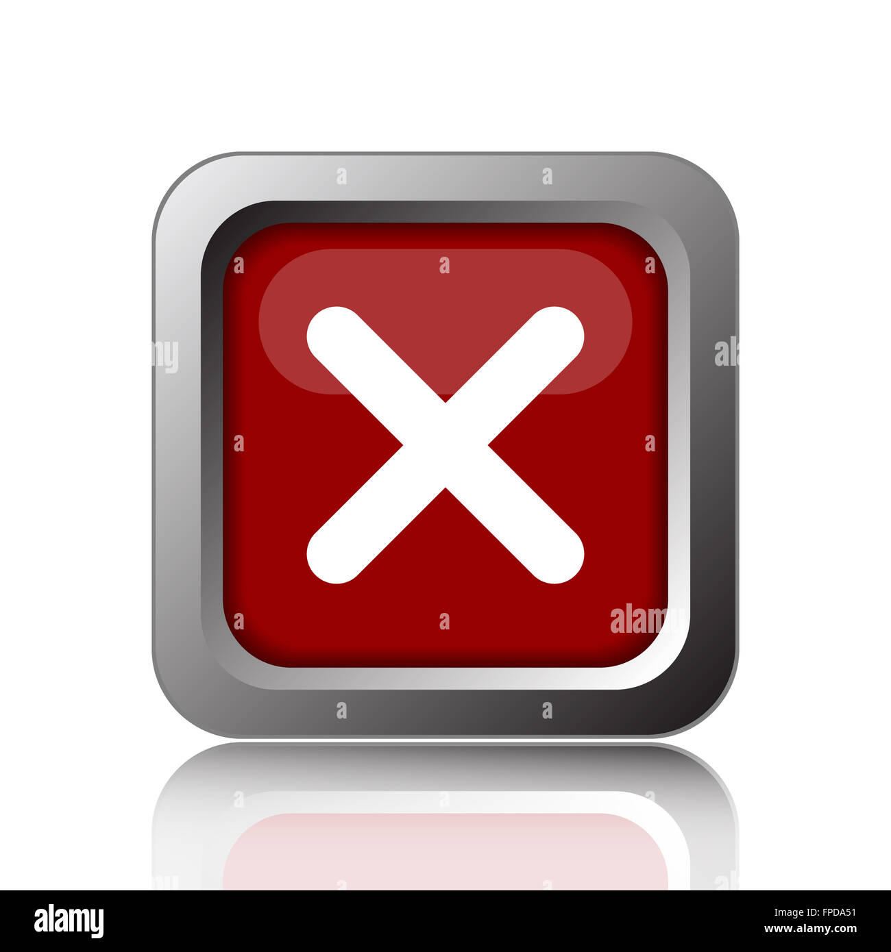 X close icon. Internet button on white background Stock Photo - Alamy