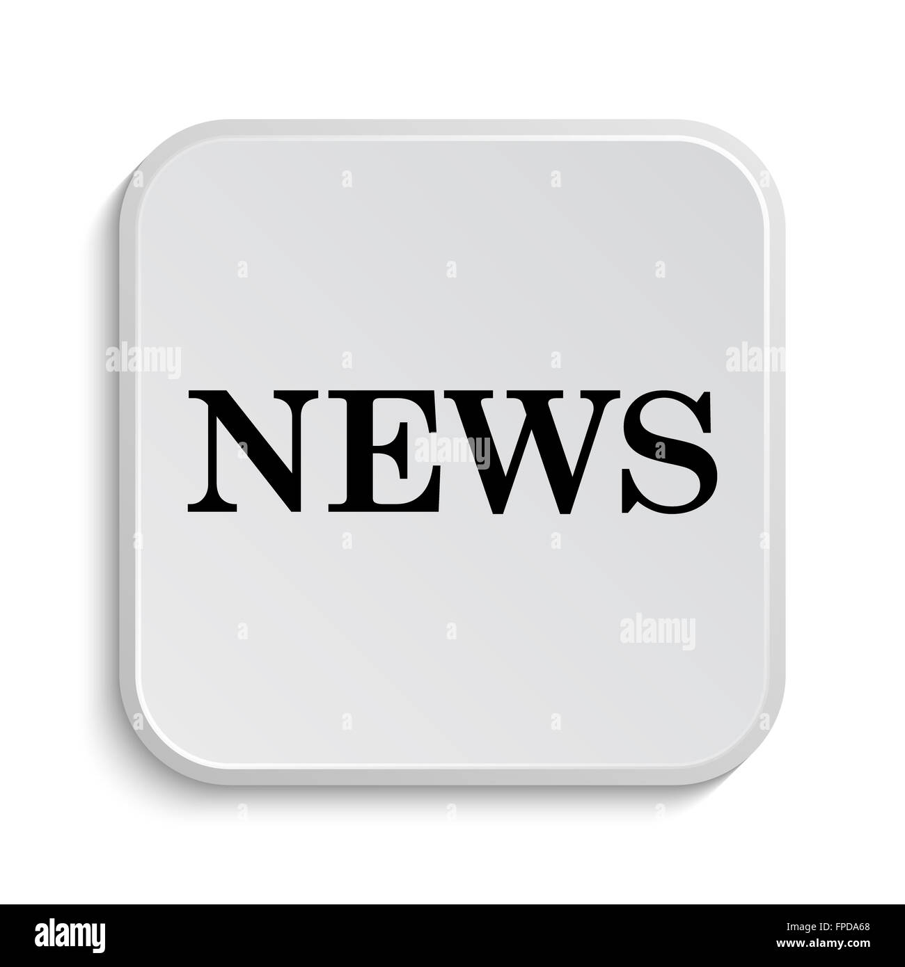 News icon. Internet button on white background Stock Photo - Alamy
