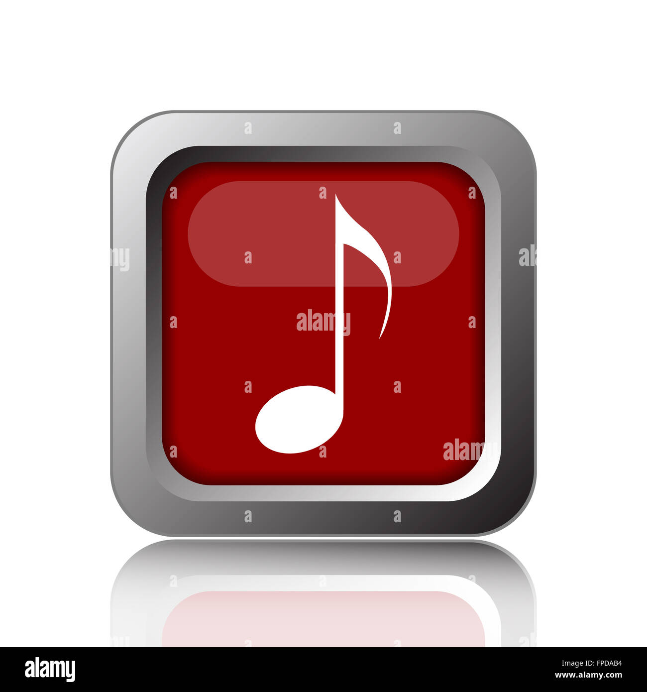Musical note icon. Internet button on white background Stock Photo - Alamy