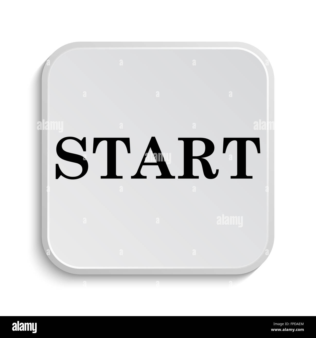 Start icon. Internet button on white background Stock Photo - Alamy