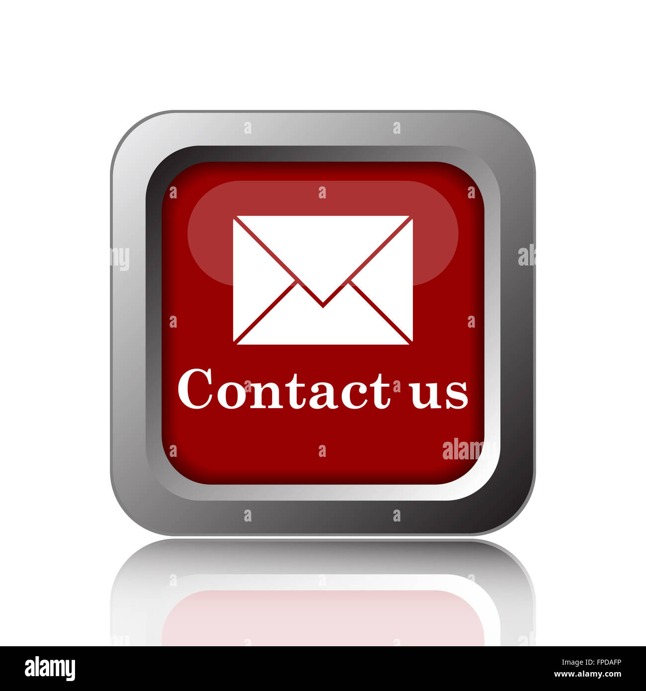 Contact us icon. Internet button on white background Stock Photo - Alamy
