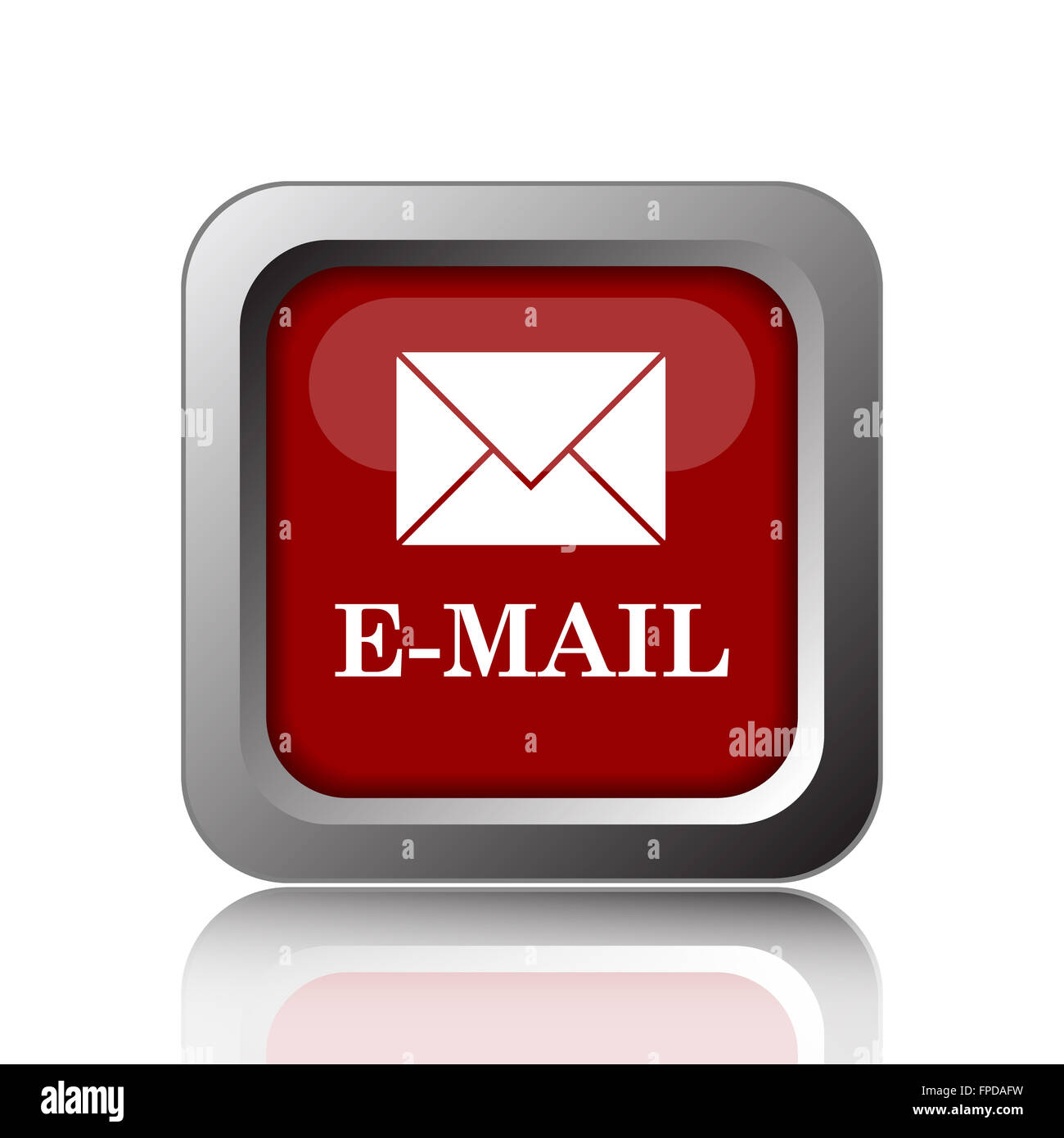 E-mail icon. Internet button on white background Stock Photo - Alamy