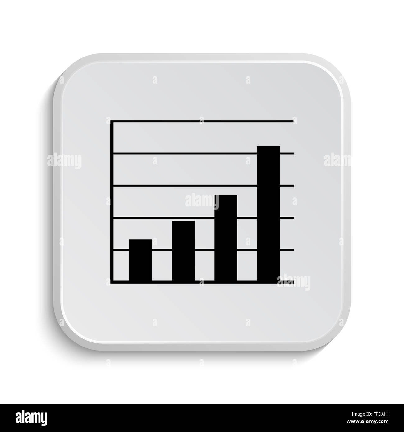 Chart bars icon. Internet button on white background Stock Photo - Alamy