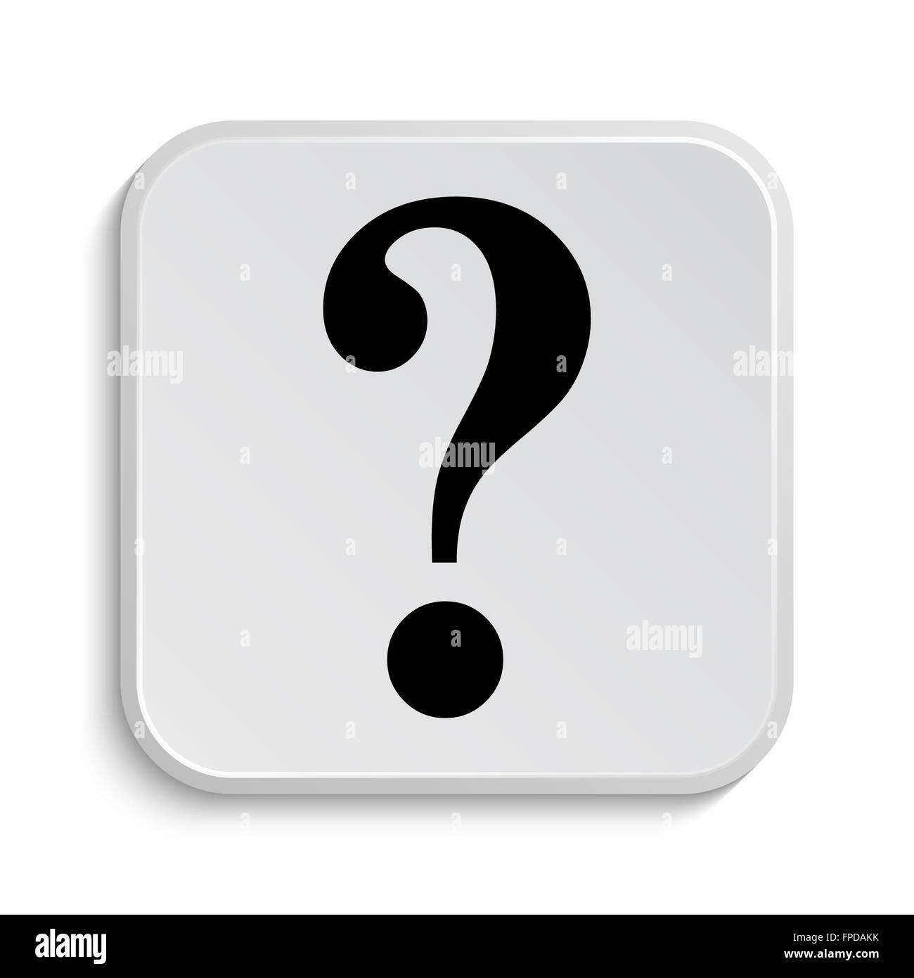 Question mark icon. Internet button on white background Stock Photo - Alamy