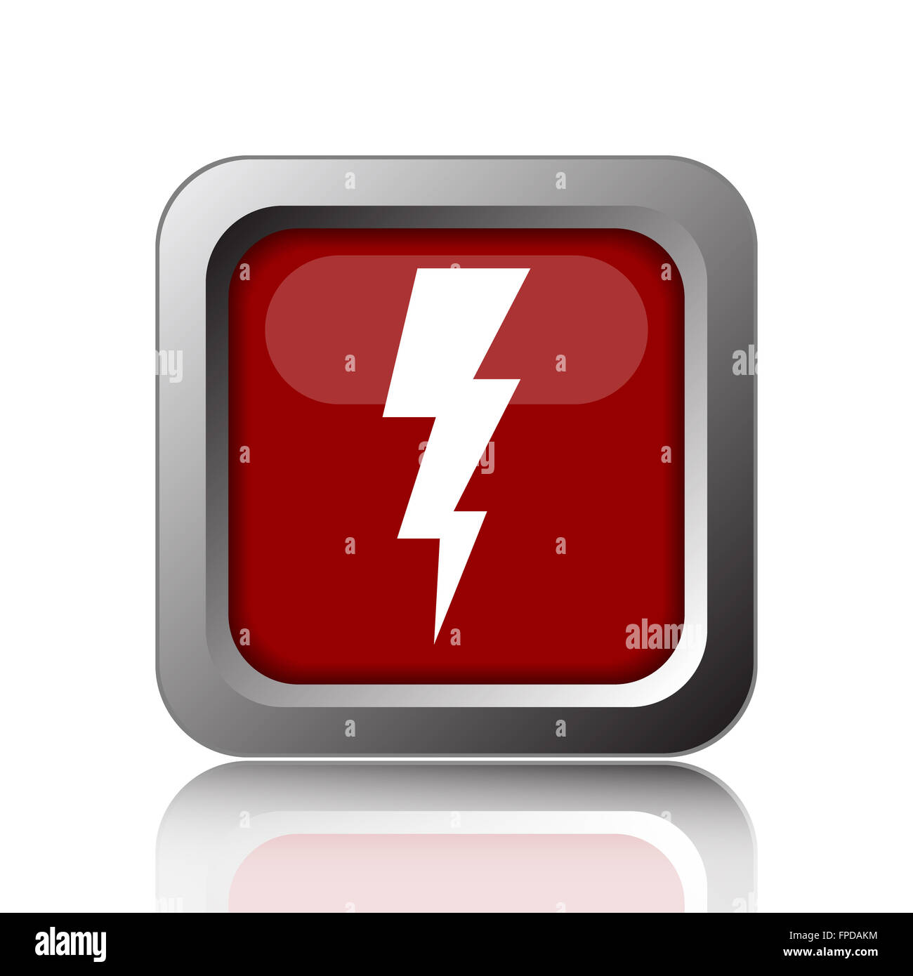 Lightning icon. Internet button on white background Stock Photo - Alamy