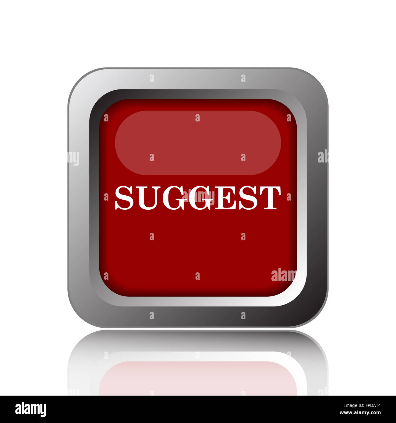 Suggest icon. Internet button on white background Stock Photo - Alamy