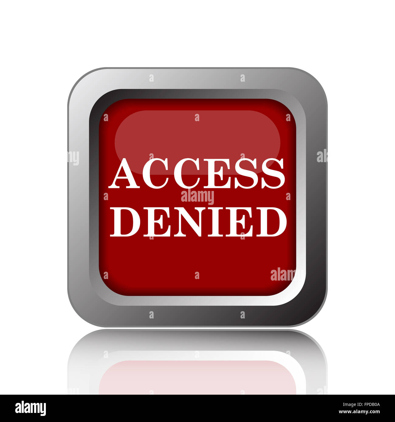 Access denied icon. Internet button on white background Stock Photo - Alamy