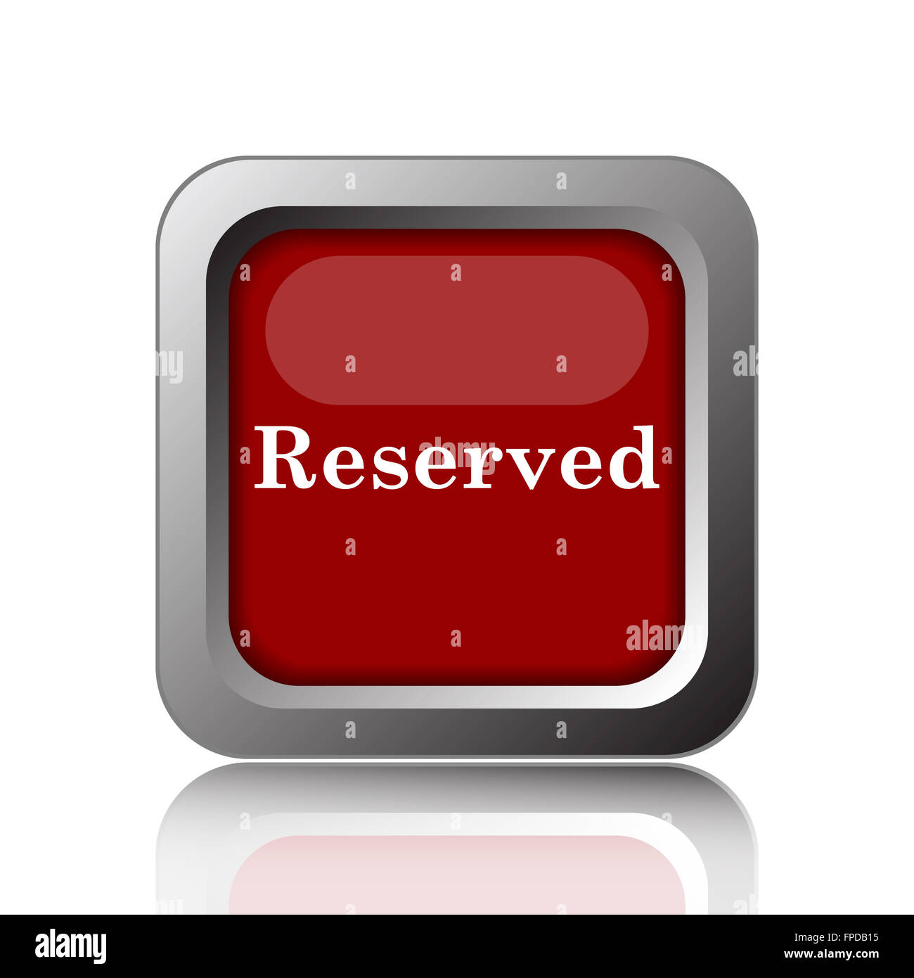 Reserved icon. Internet button on white background Stock Photo - Alamy