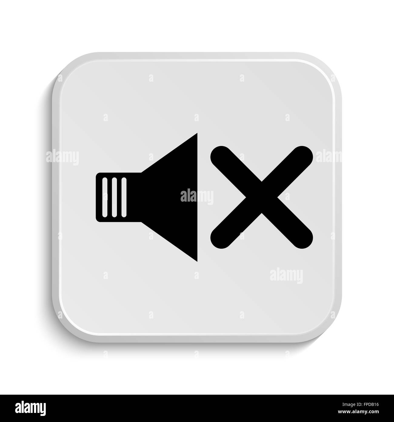 No sound icon. Internet button on white background Stock Photo - Alamy