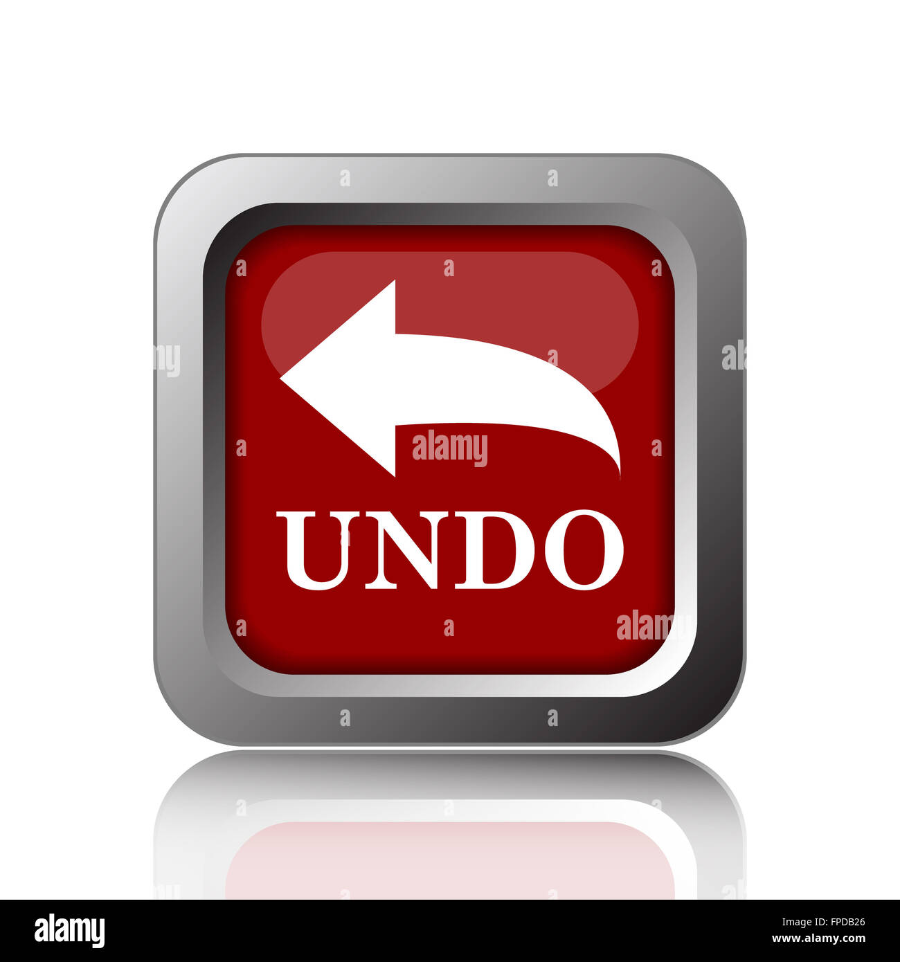 Undo icon. Internet button on white background Stock Photo - Alamy