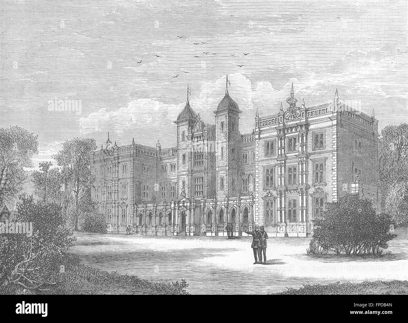 TWICKENHAM : Kneller Hall, antique print 1888 Stock Photo - Alamy