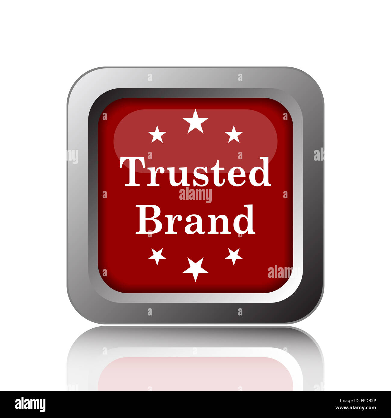 Trusted brand icon. Internet button on white background Stock Photo - Alamy