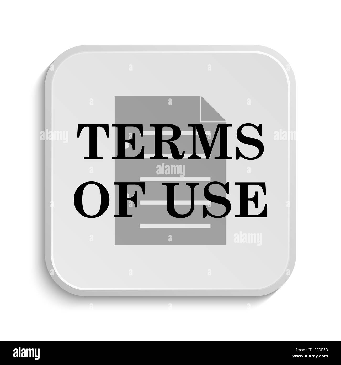 Terms of use icon. Internet button on white background Stock Photo - Alamy