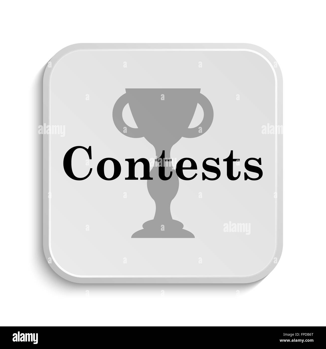 Contests icon. Internet button on white background Stock Photo - Alamy