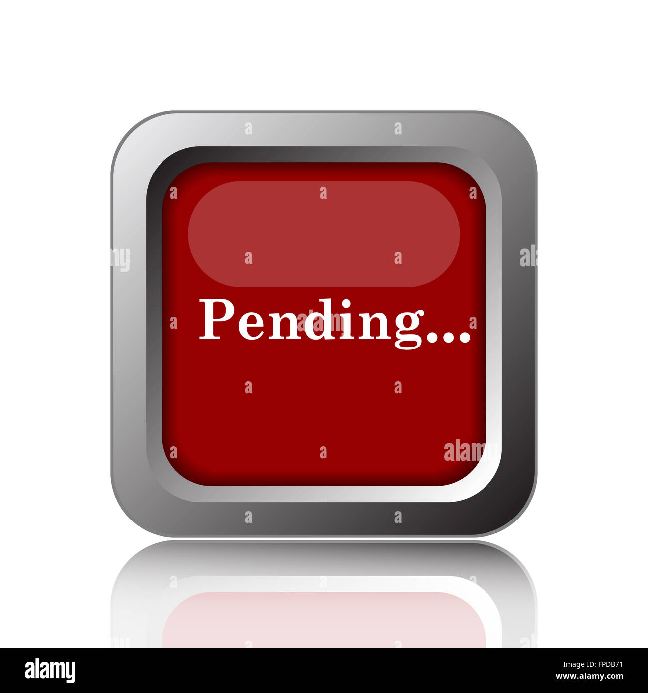 Pending icon. Internet button on white background Stock Photo - Alamy