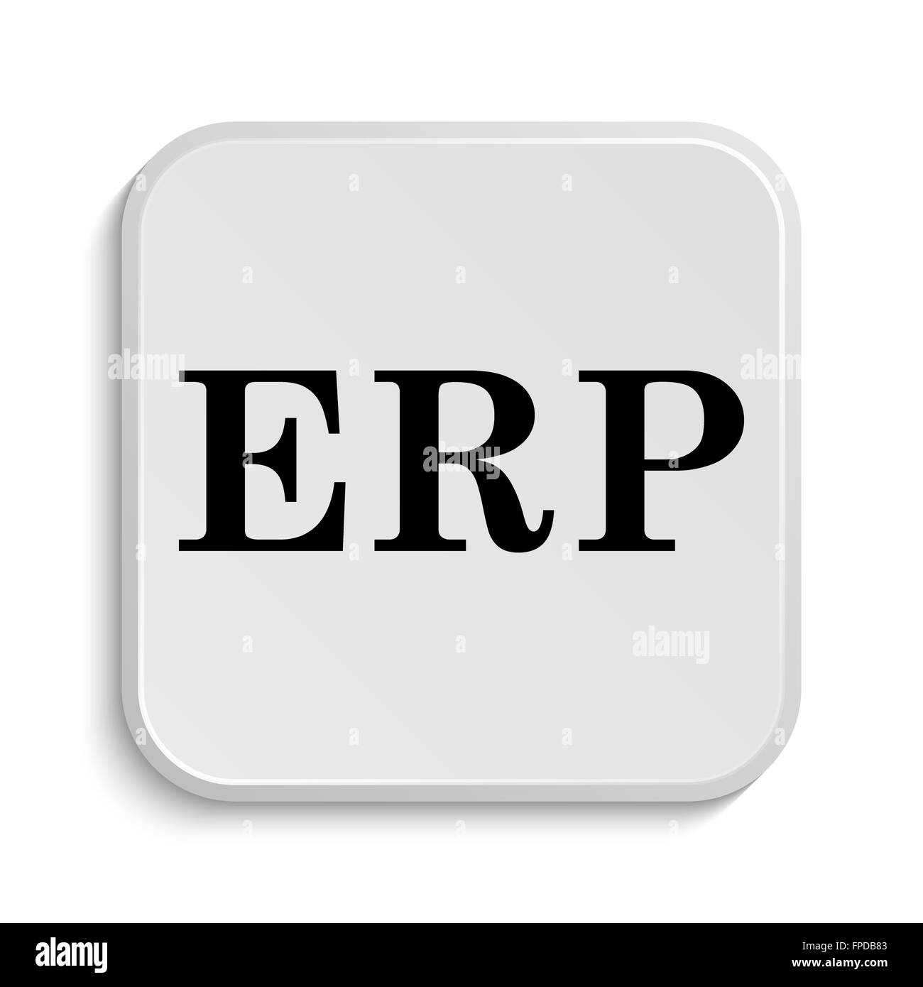 ERP icon. Internet button on white background Stock Photo - Alamy
