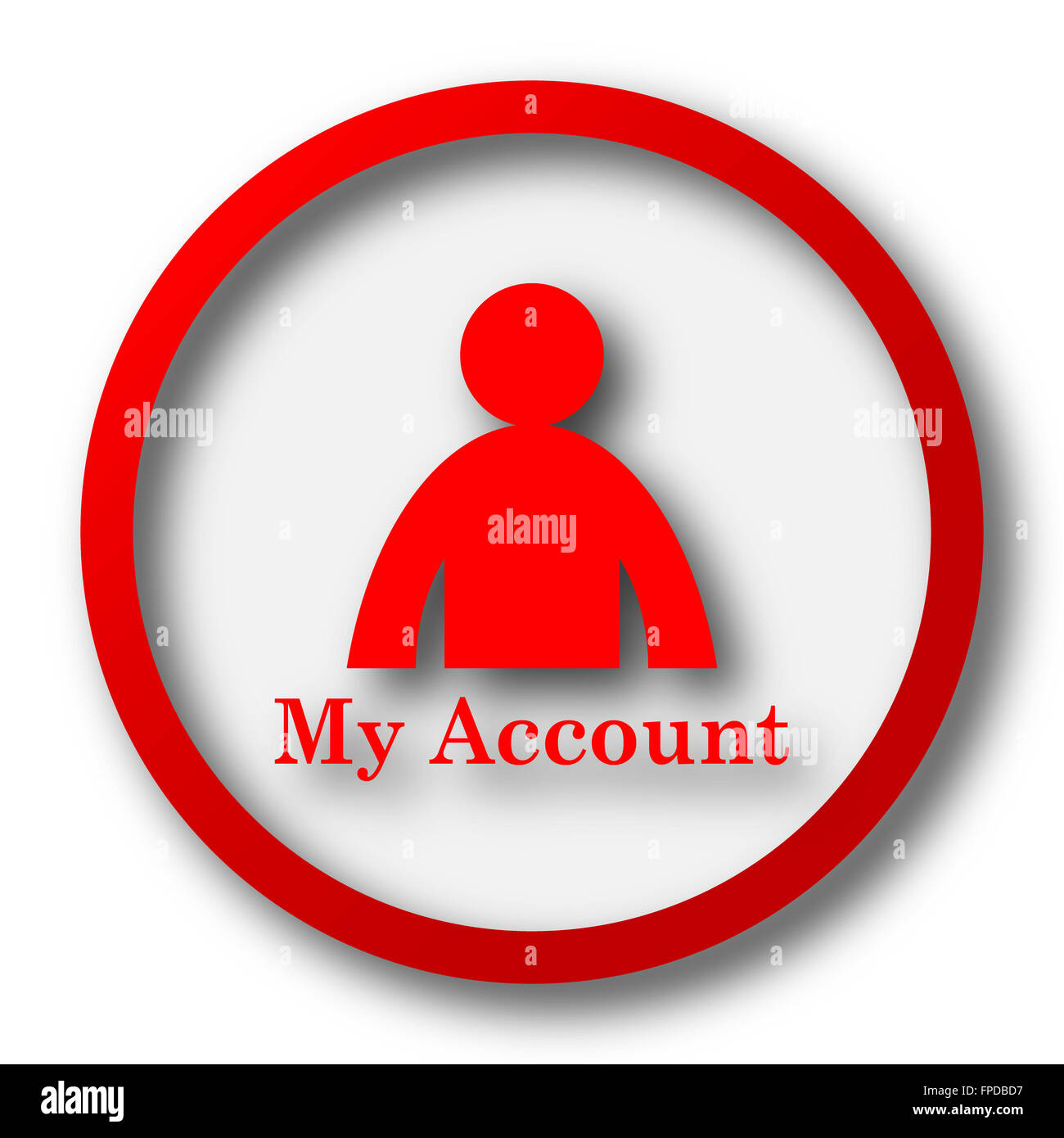 My account icon. Internet button on white background Stock Photo - Alamy