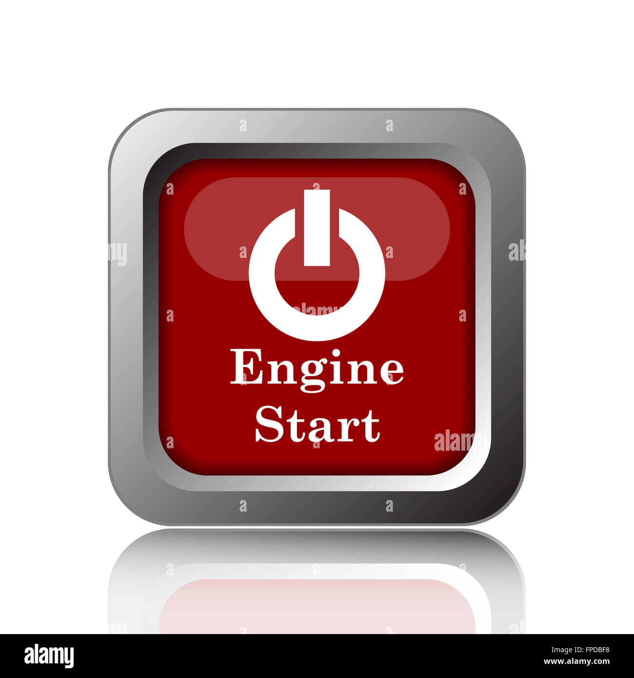 Engine start icon. Internet button on white background Stock Photo - Alamy