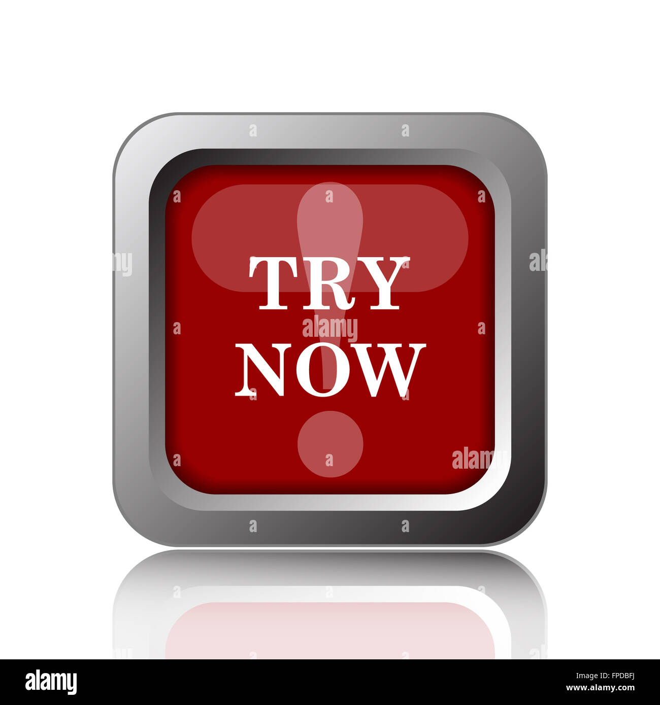 Try now icon. Internet button on white background Stock Photo - Alamy