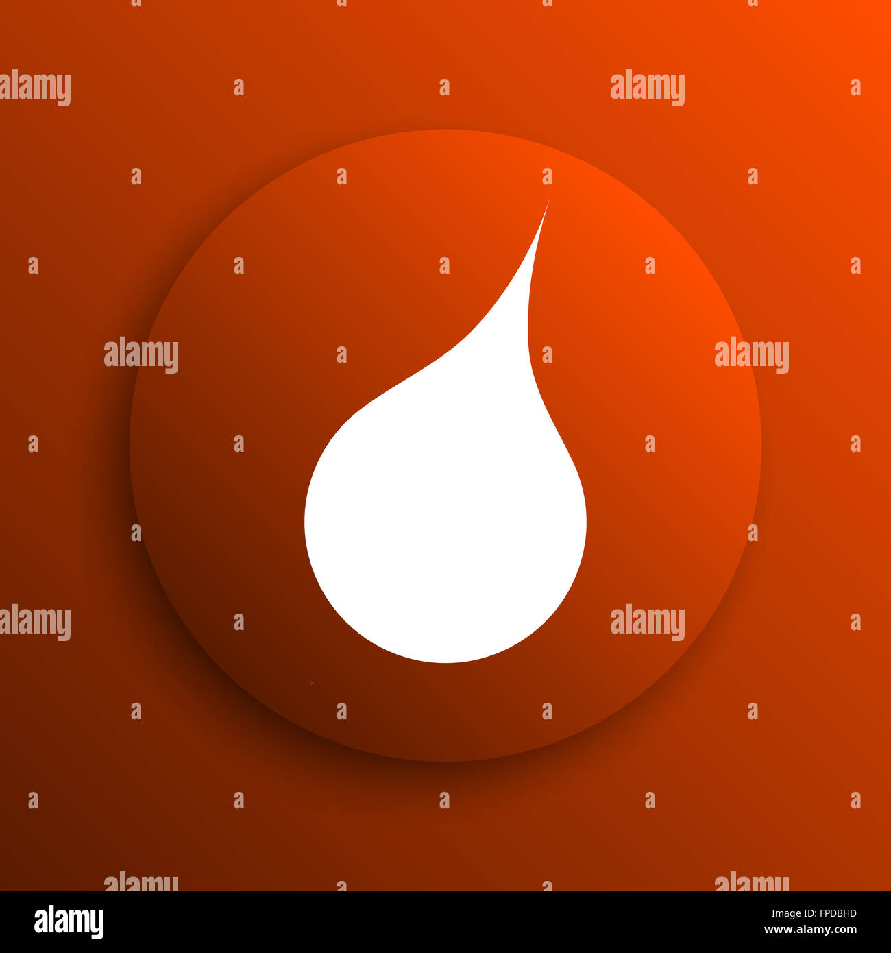 Rain icon. Internet button on orange background Stock Photo - Alamy