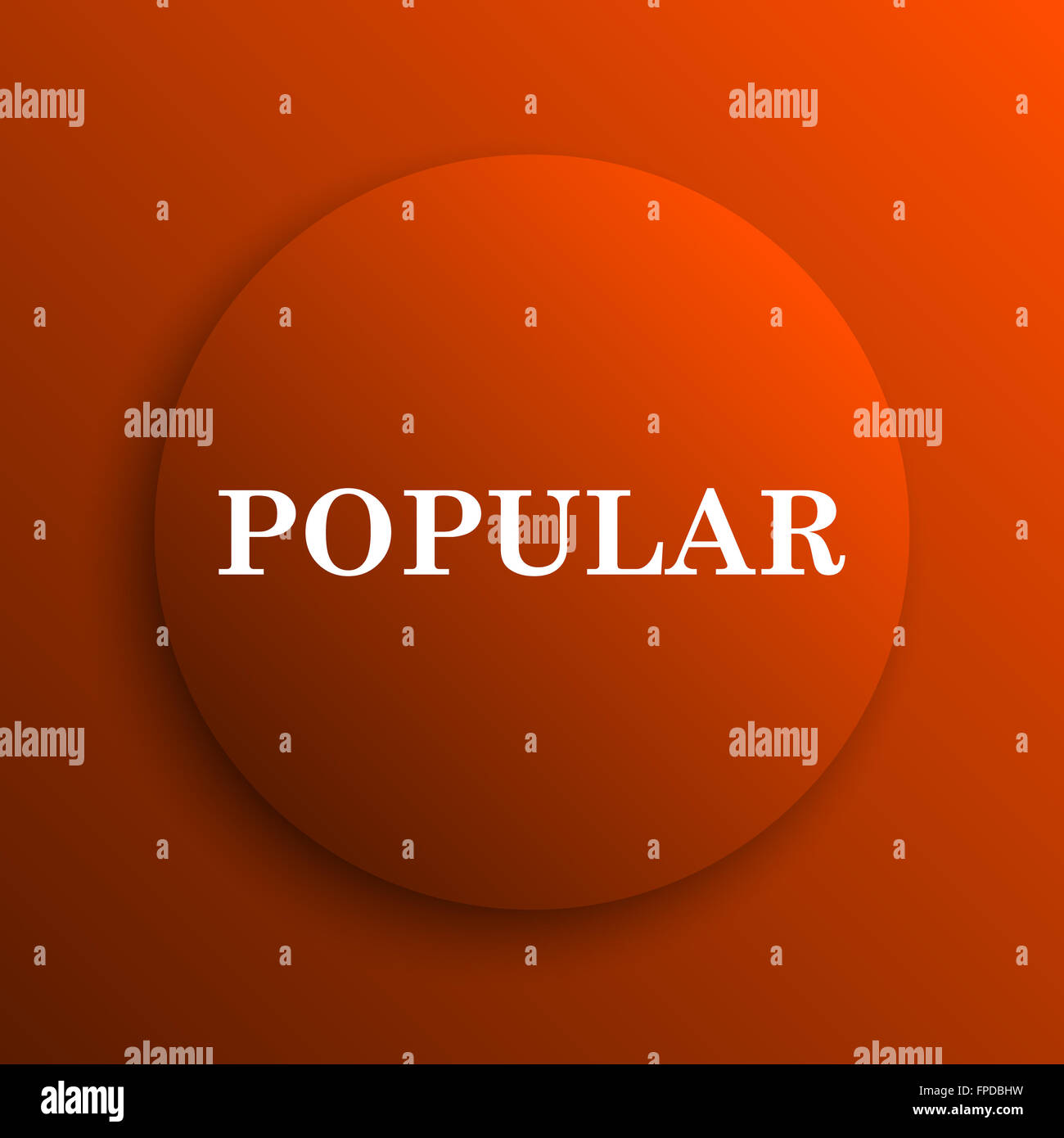 Popular icon. Internet button on orange background Stock Photo - Alamy