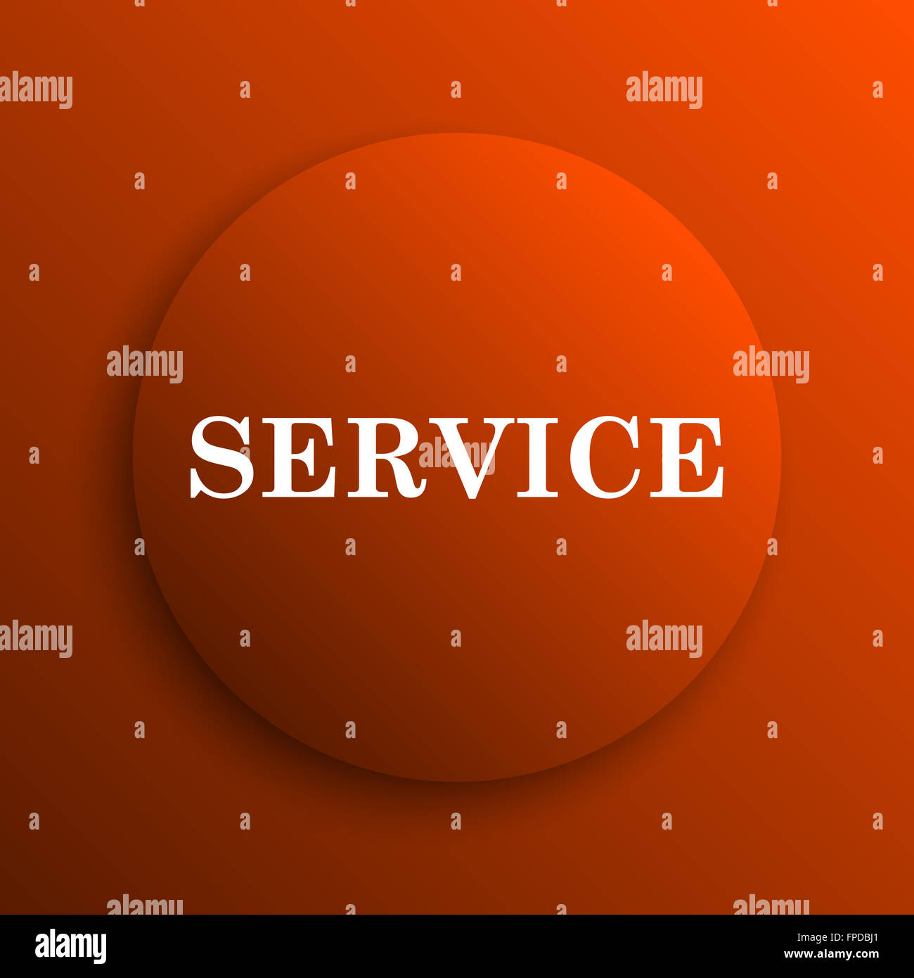 Service icon. Internet button on orange background Stock Photo - Alamy