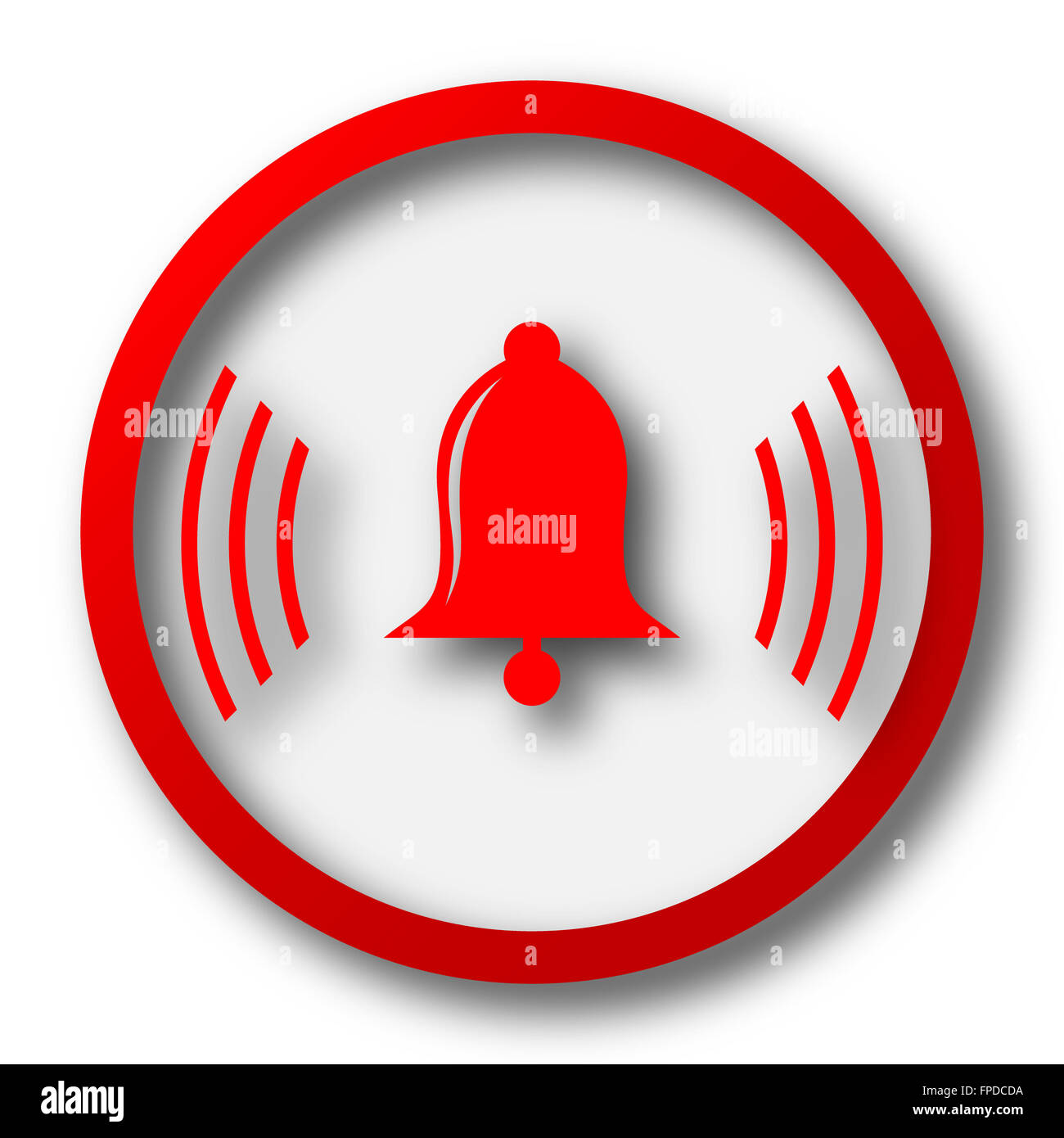 Bell icon. Internet button on white background Stock Photo - Alamy