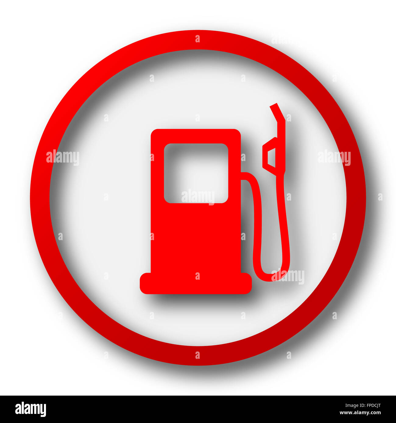 Gas pump icon. Internet button on white background Stock Photo - Alamy