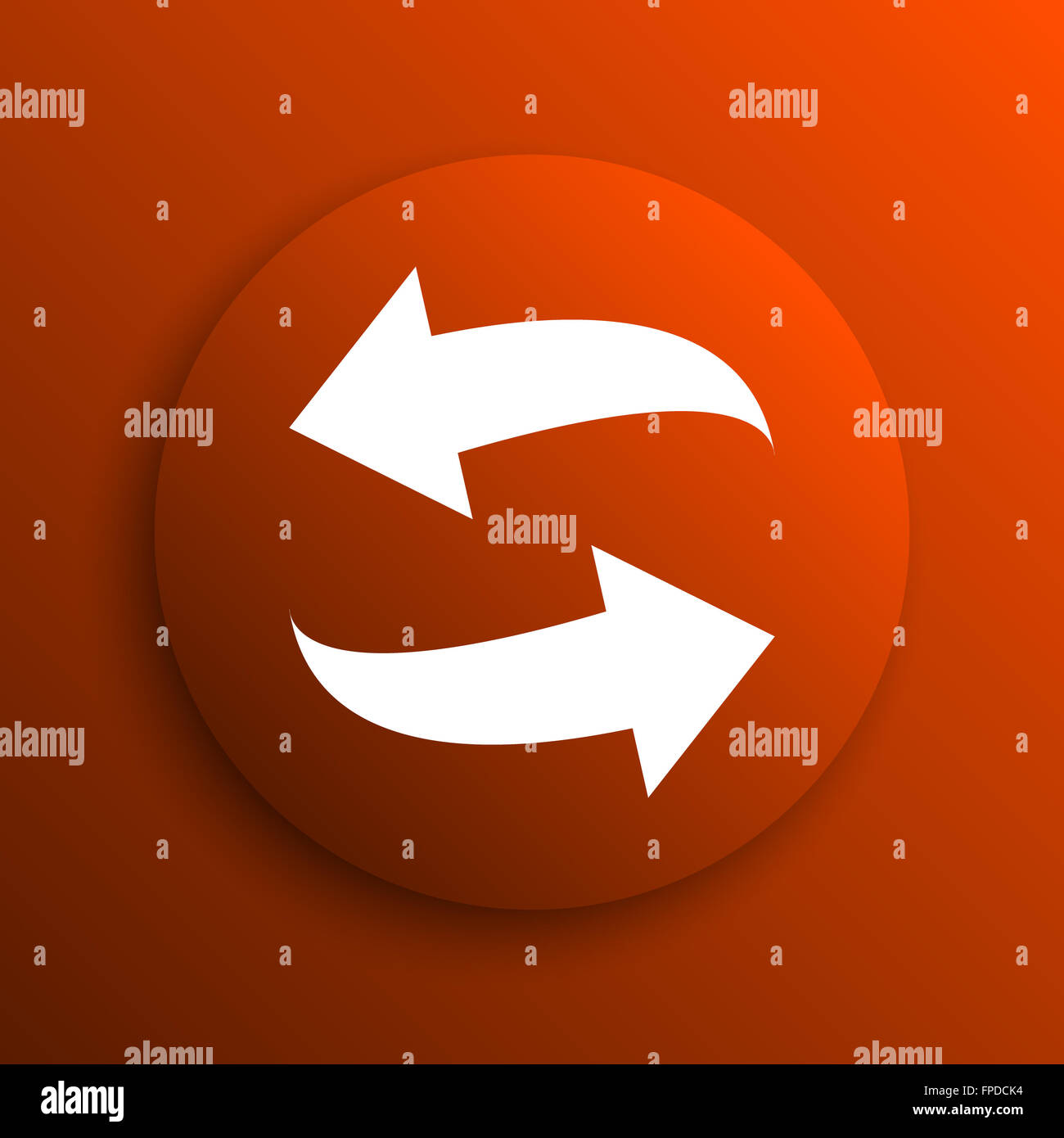 Swap icon. Internet button on orange background Stock Photo - Alamy