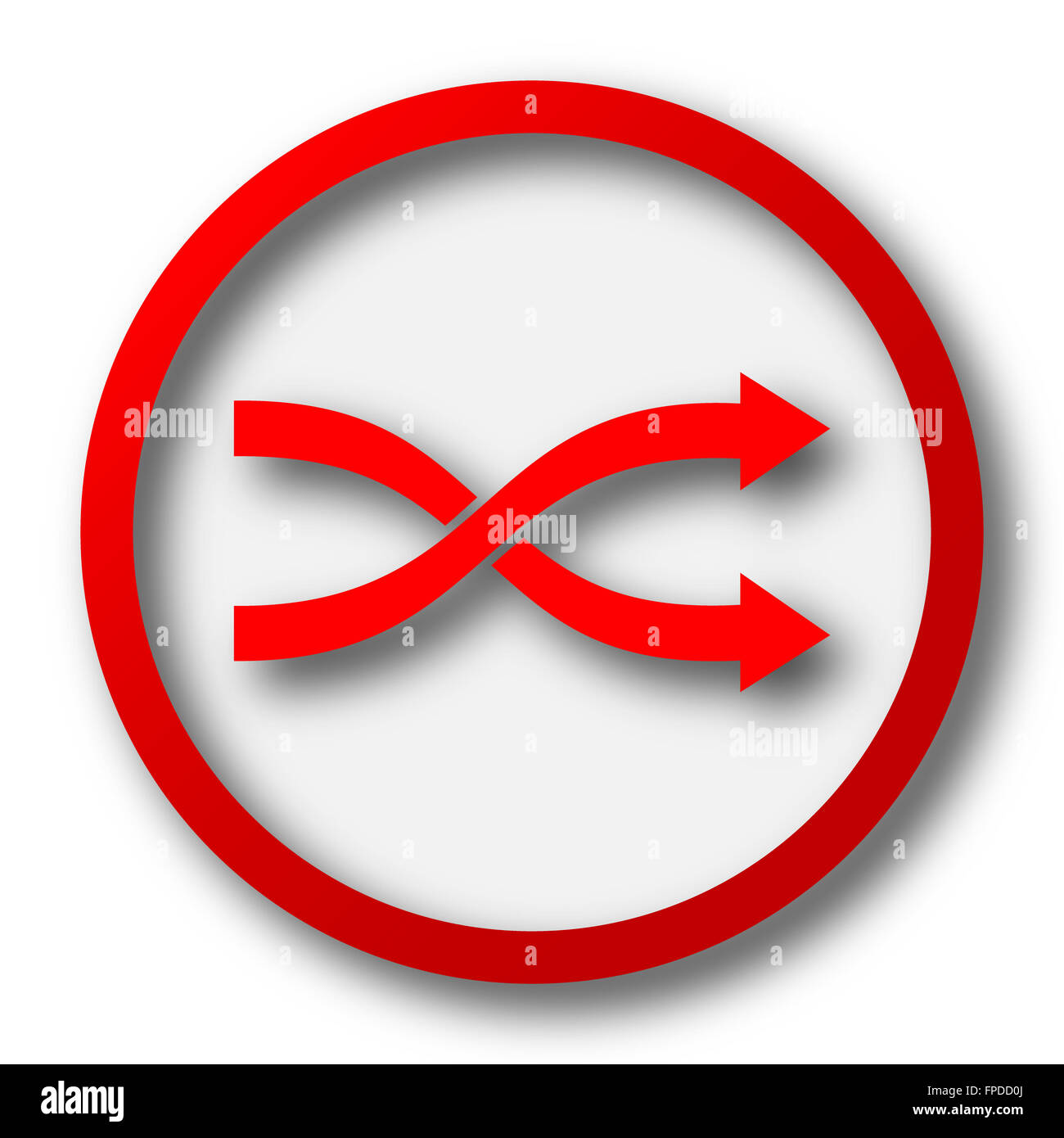 Shuffle icon. Internet button on white background Stock Photo - Alamy