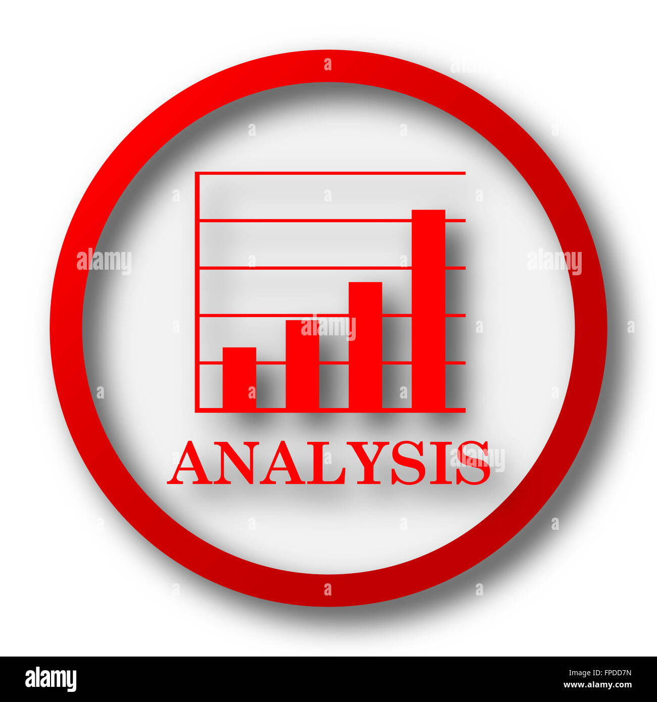 Analysis icon. Internet button on white background Stock Photo - Alamy