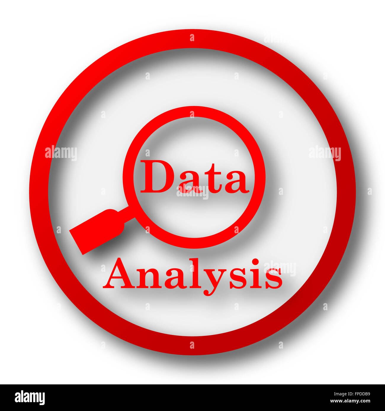 Data analysis icon. Internet button on white background Stock Photo - Alamy