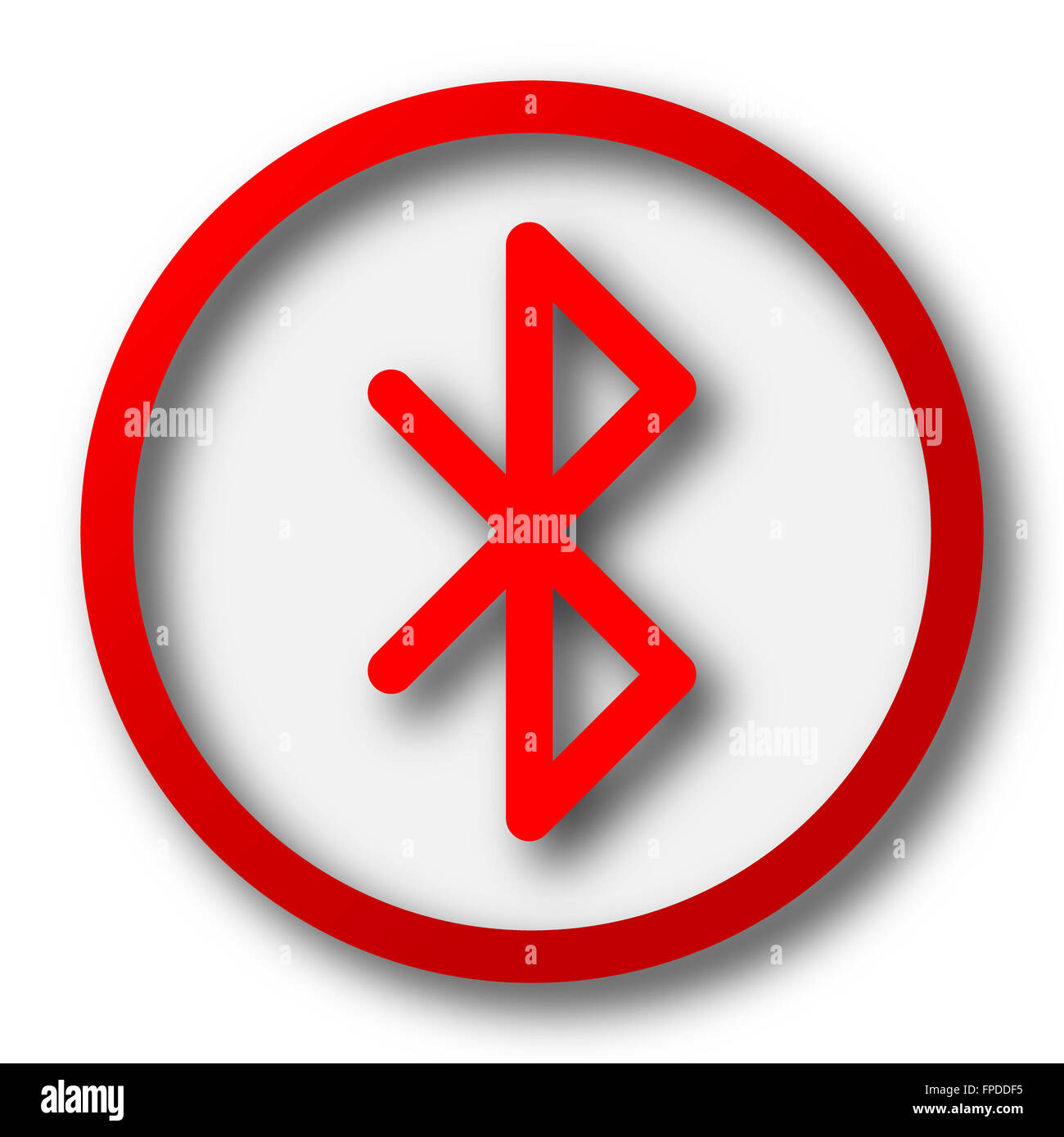 Bluetooth icon. Internet button on white background Stock Photo - Alamy