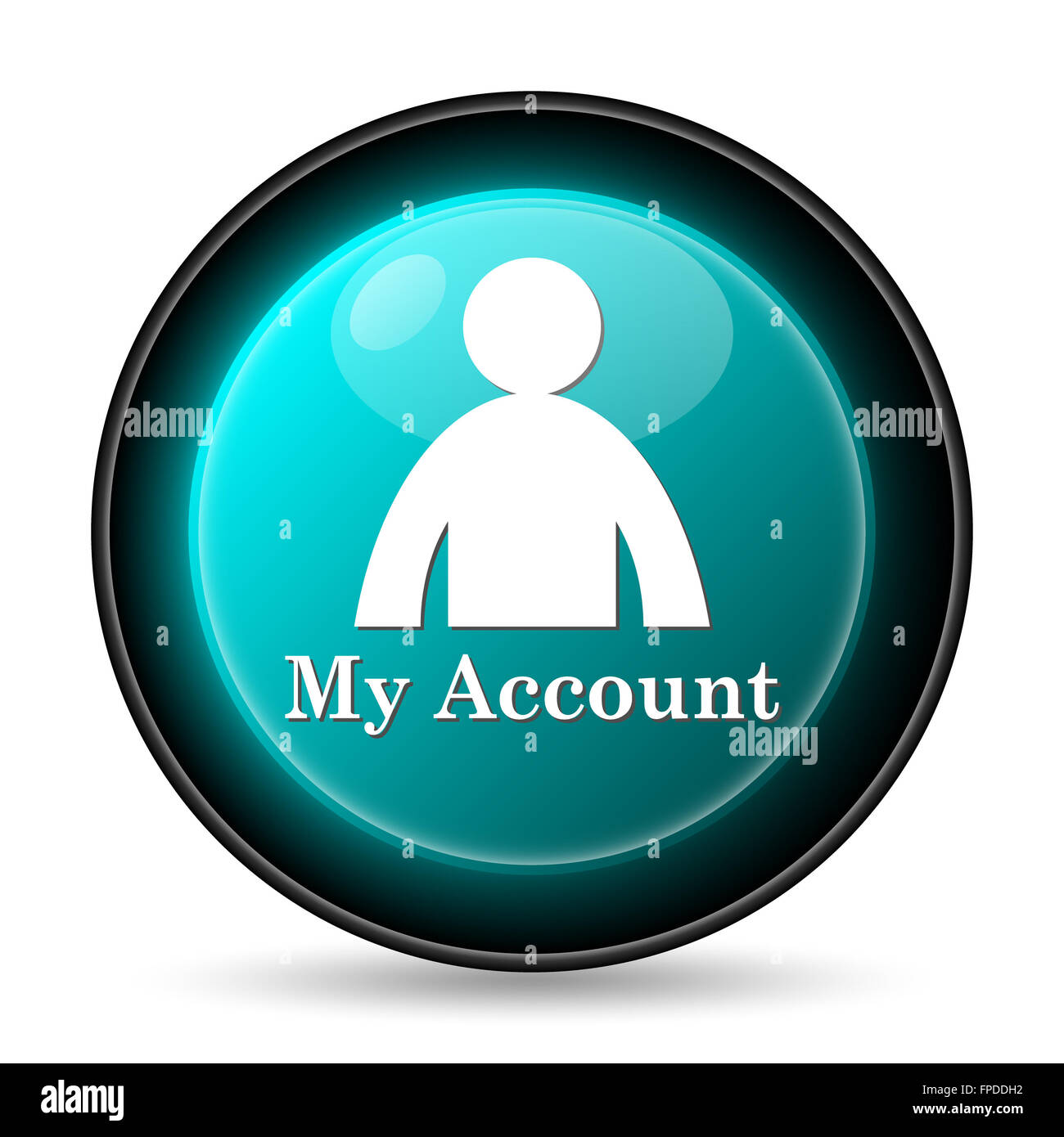 My account icon. Internet button on white background Stock Photo - Alamy