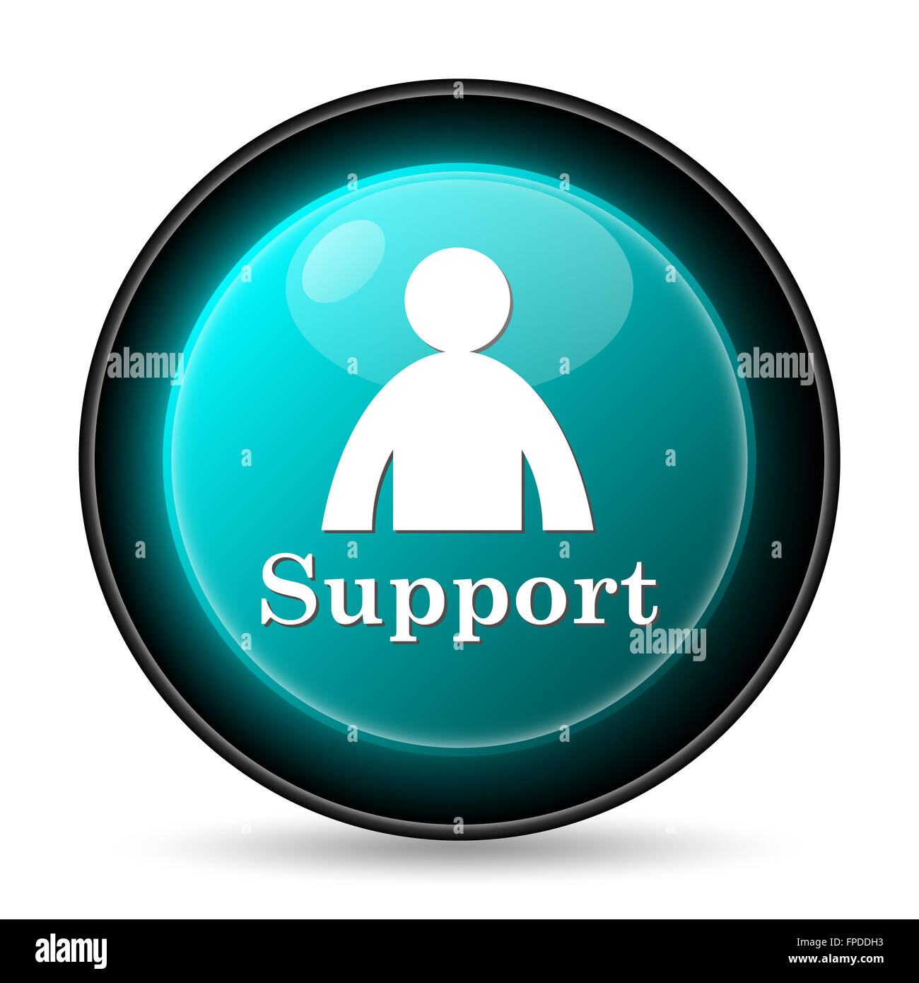 Support icon. Internet button on white background Stock Photo - Alamy