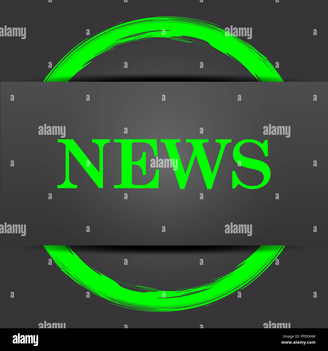 News icon. Internet button with green on grey background Stock Photo ...