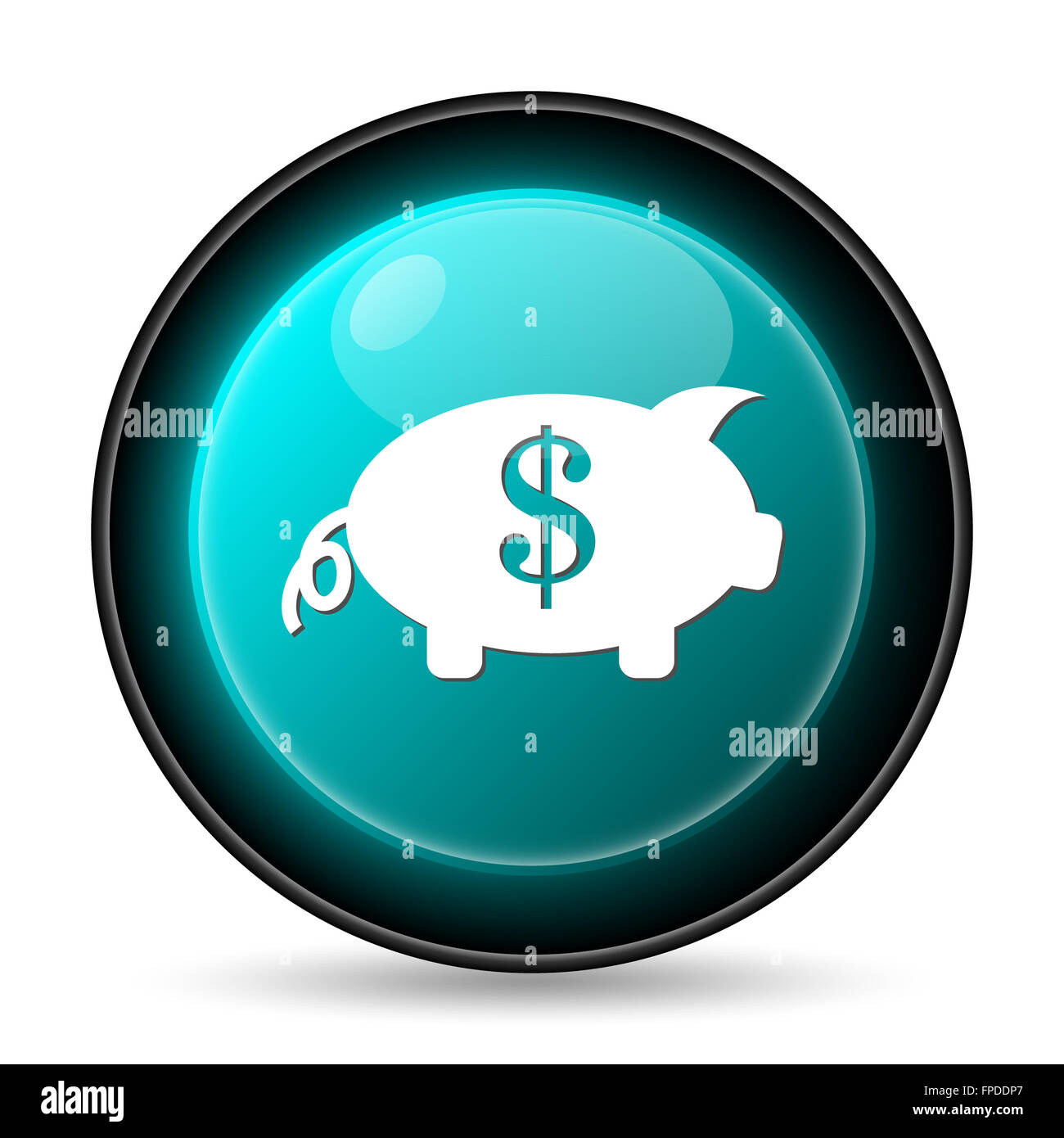 Save money icon. Internet button on white background Stock Photo - Alamy