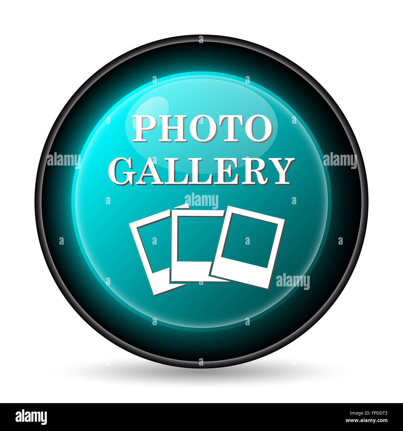 Photo gallery icon. Internet button on white background Stock Photo - Alamy