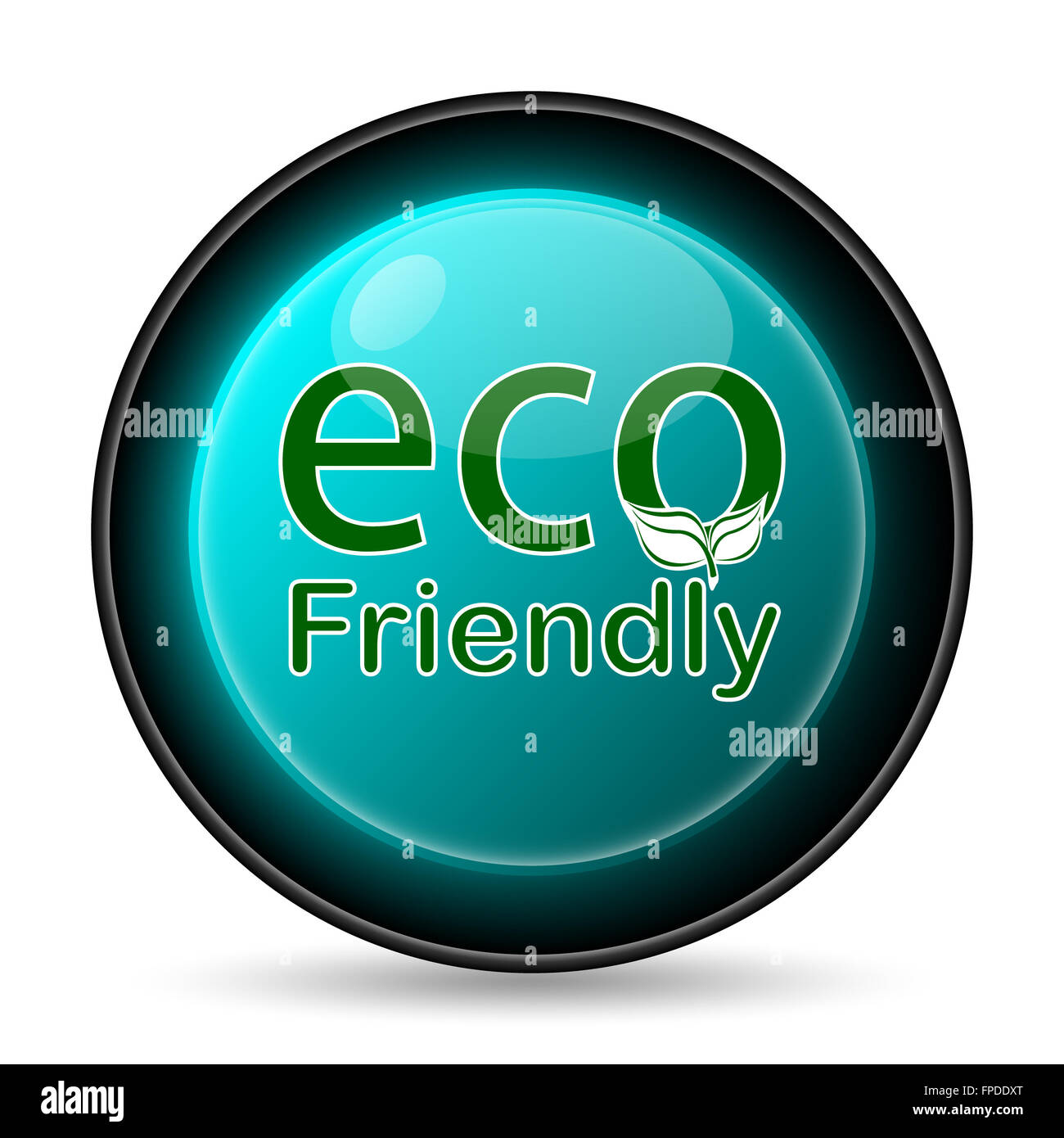 Eco Friendly icon. Internet button on white background Stock Photo - Alamy
