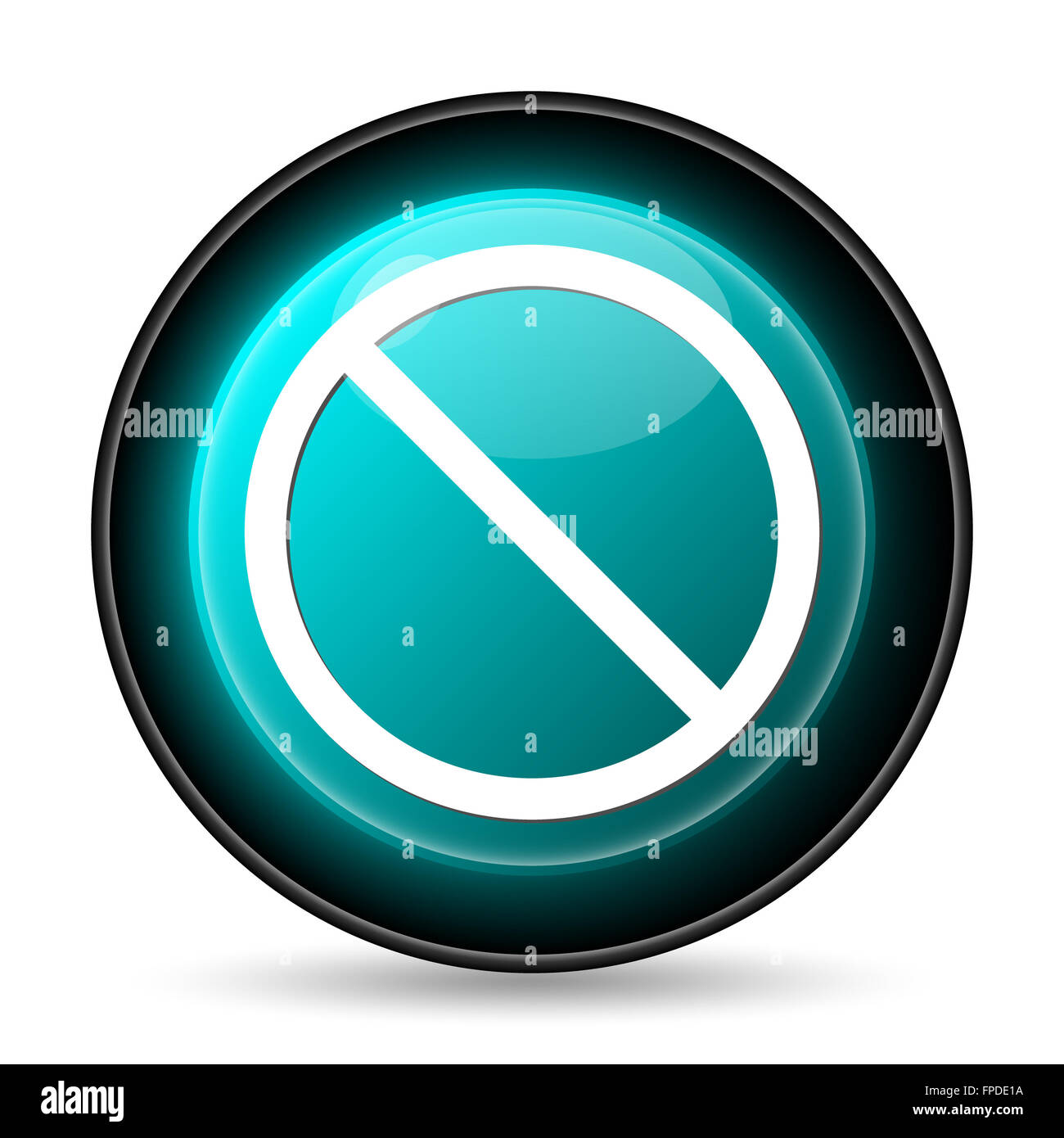 Forbidden icon. Internet button on white background Stock Photo - Alamy