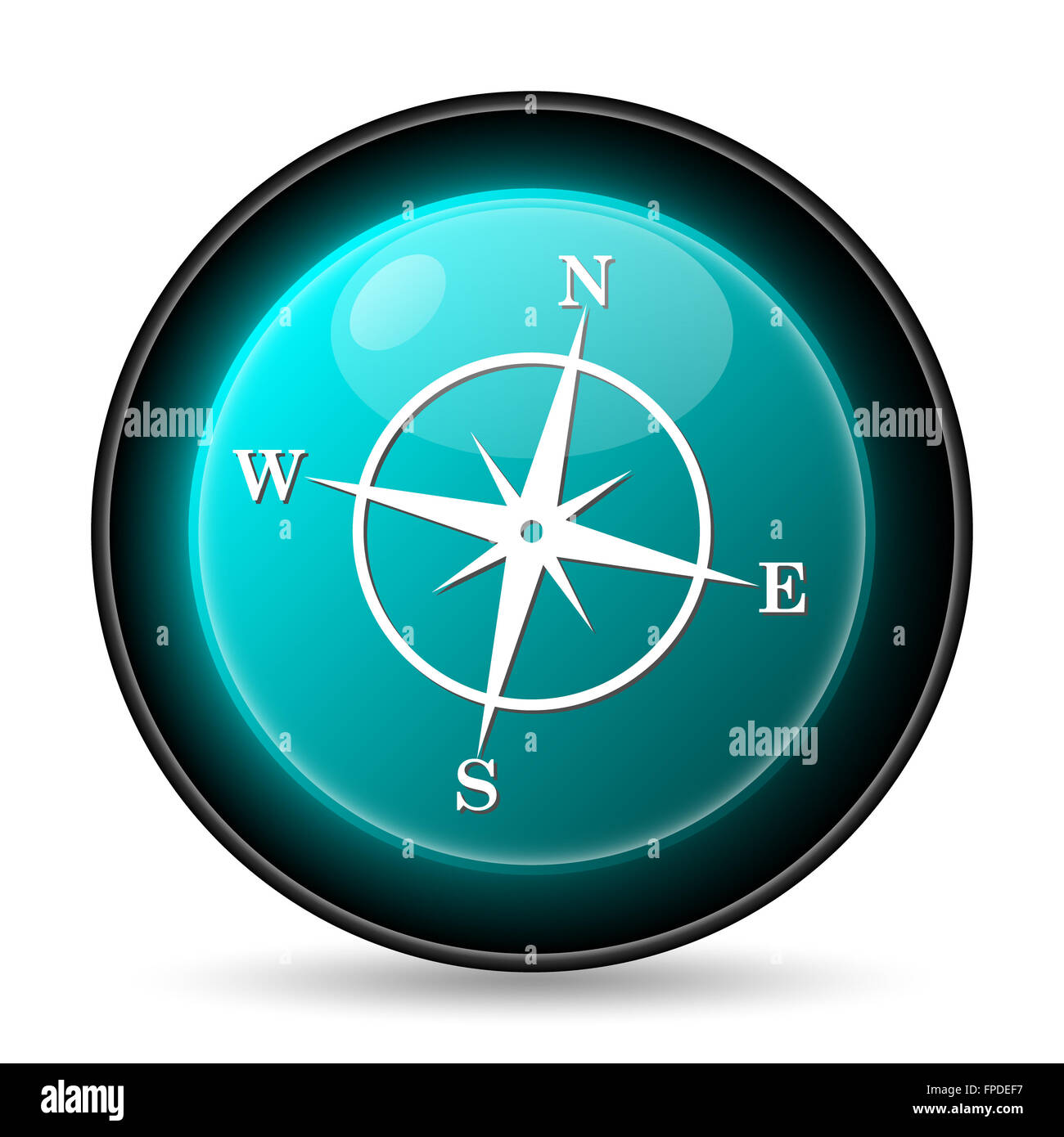Compass icon. Internet button on white background Stock Photo - Alamy