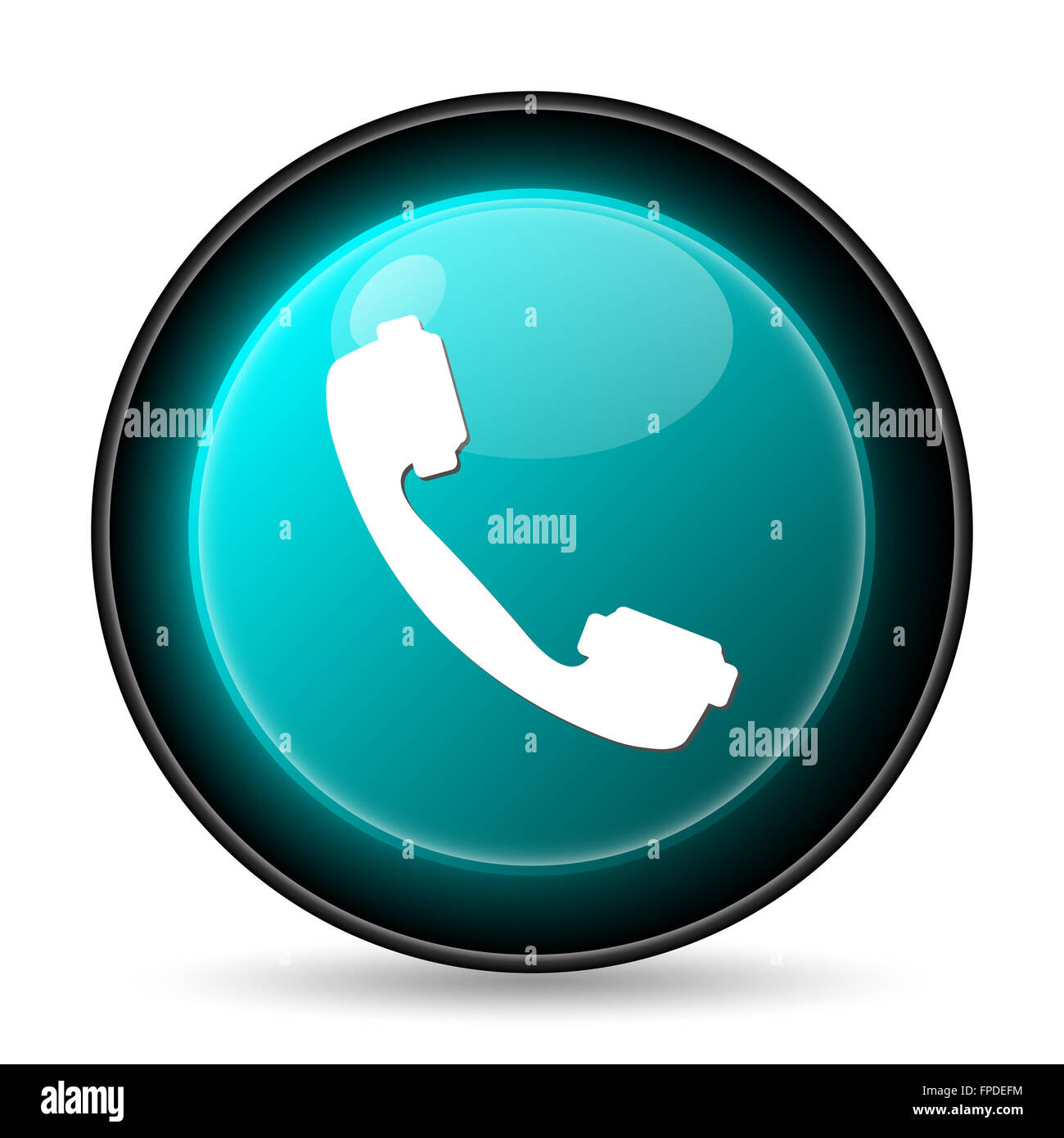 Phone icon. Internet button on white background Stock Photo - Alamy