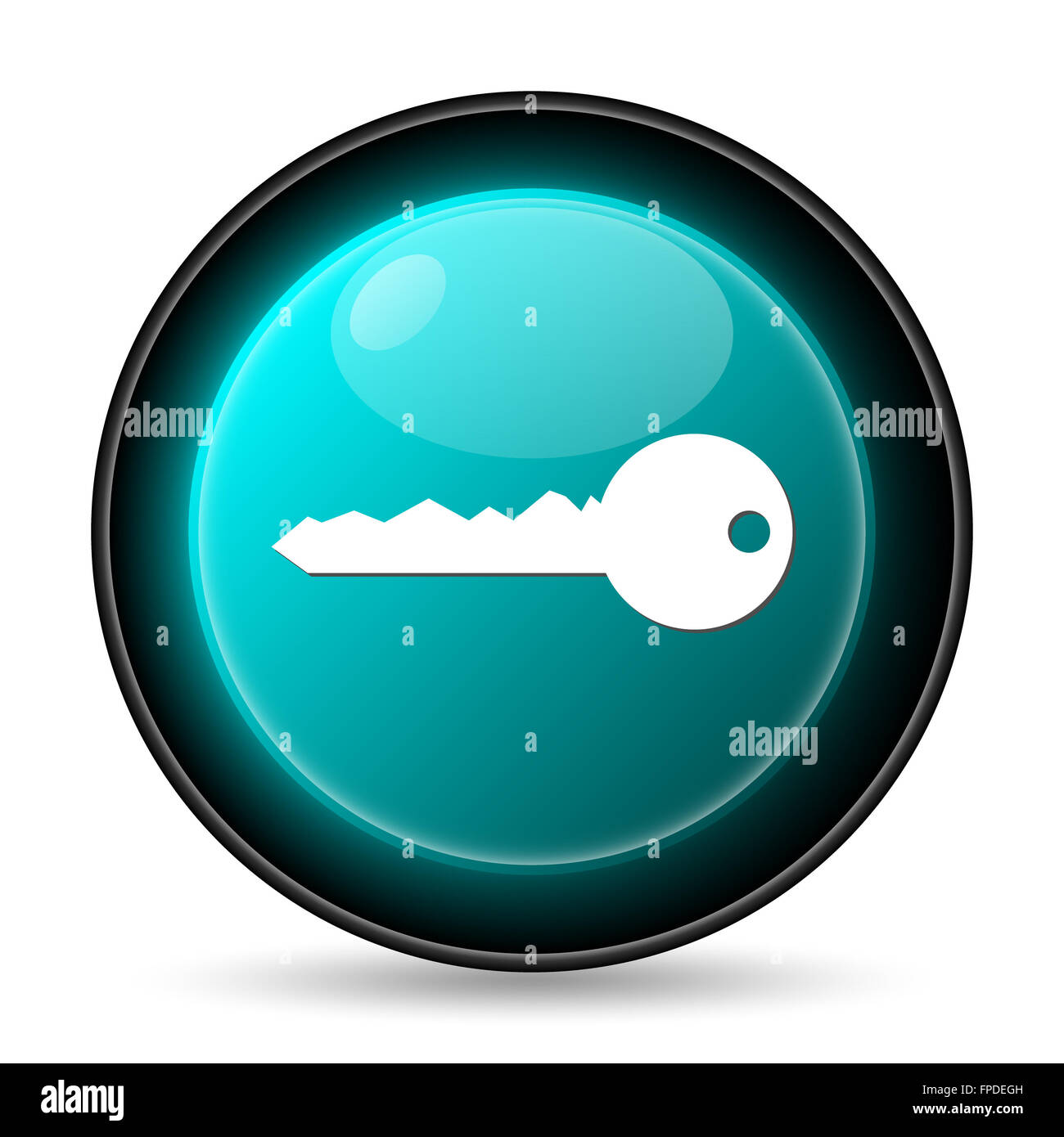 Key icon. Internet button on white background Stock Photo - Alamy