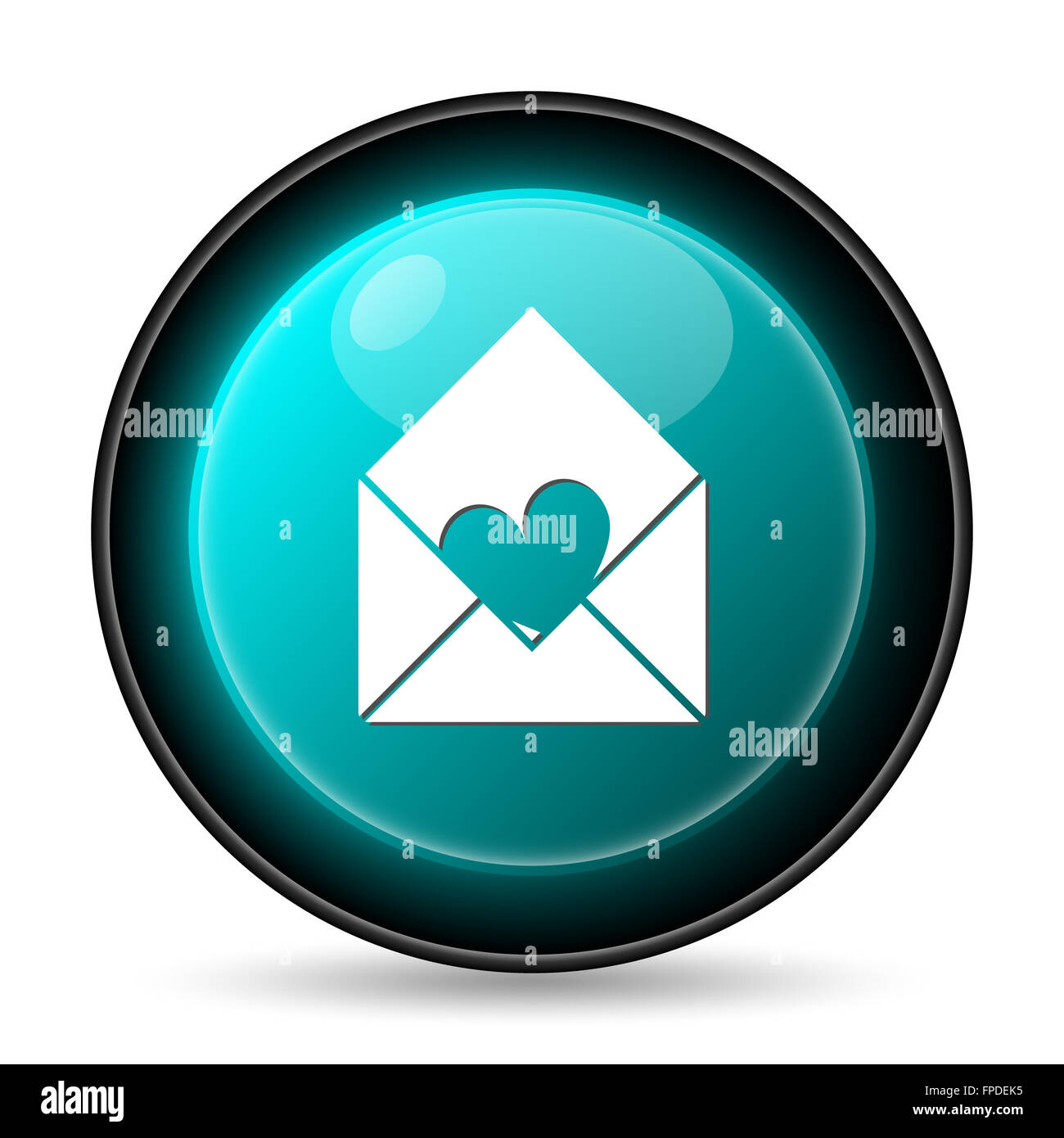 Send love icon. Internet button on white background Stock Photo - Alamy