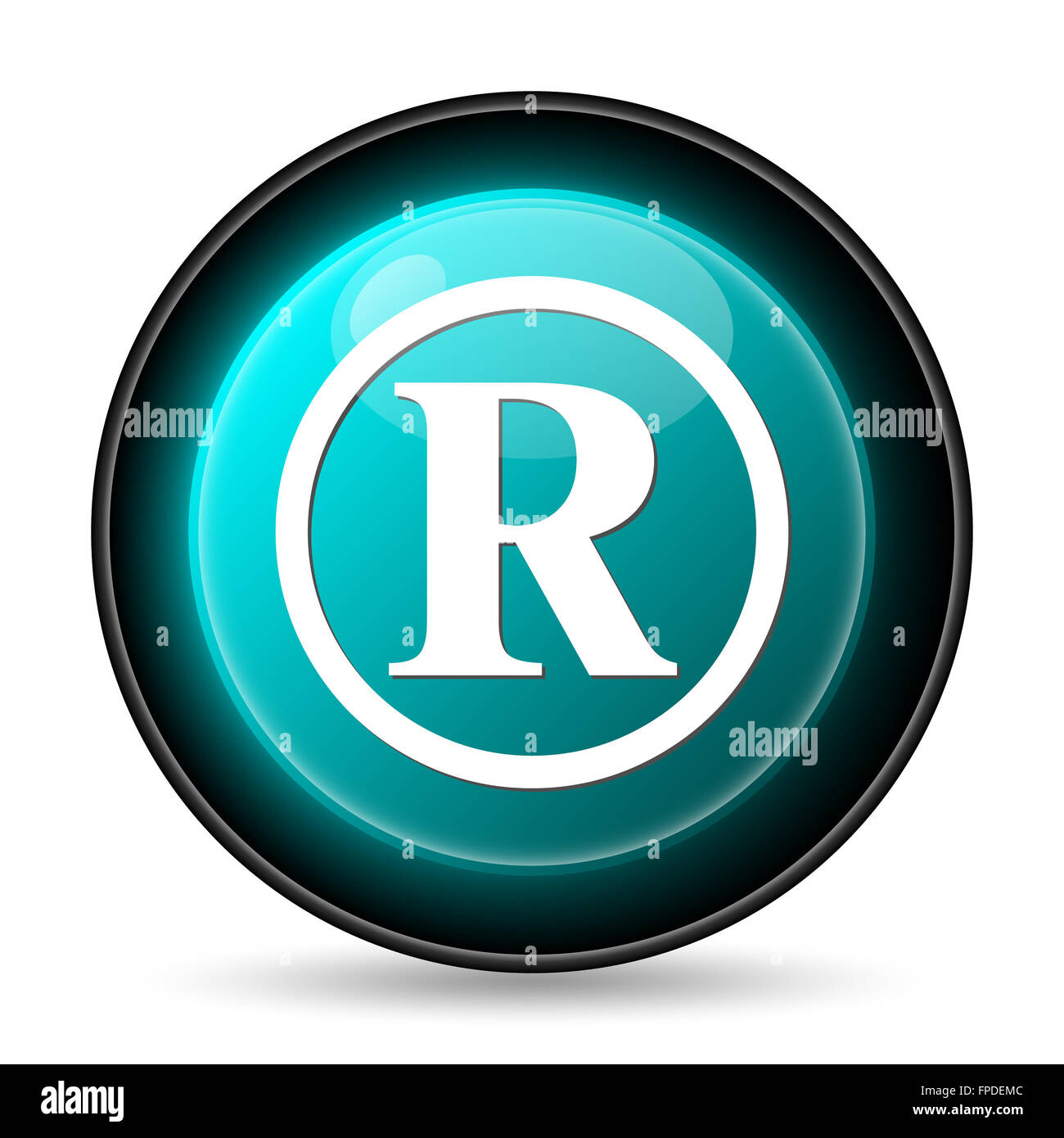 Registered mark icon. Internet button on white background Stock Photo ...