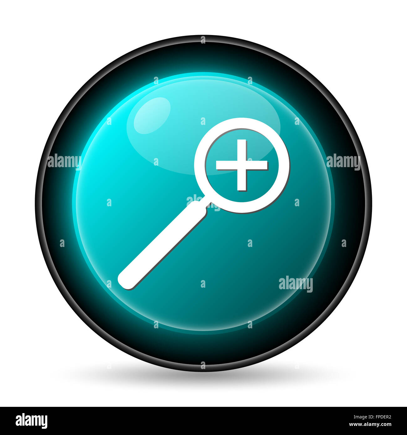 Zoom in icon. Internet button on white background Stock Photo - Alamy