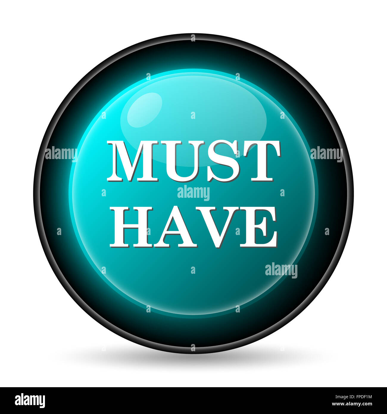 Must have icon. Internet button on white background Stock Photo - Alamy