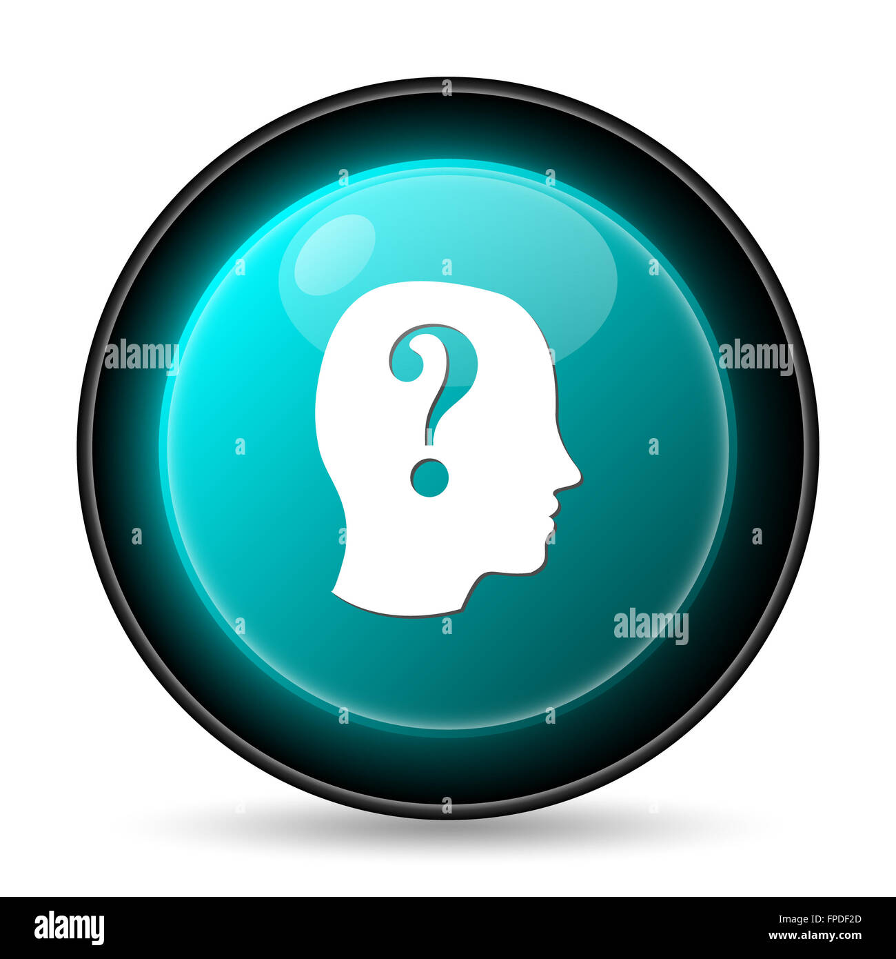 Quiz icon. Internet button on white background Stock Photo - Alamy