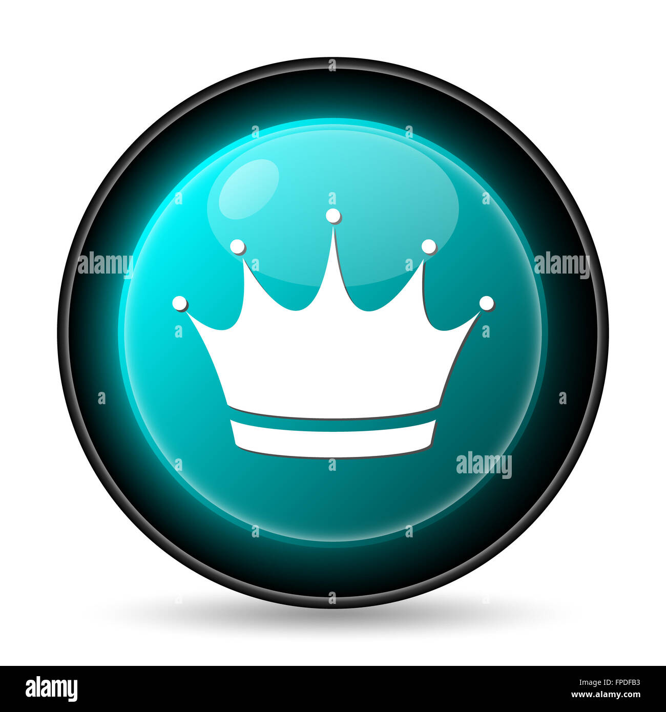 Crown icon. Internet button on white background Stock Photo - Alamy